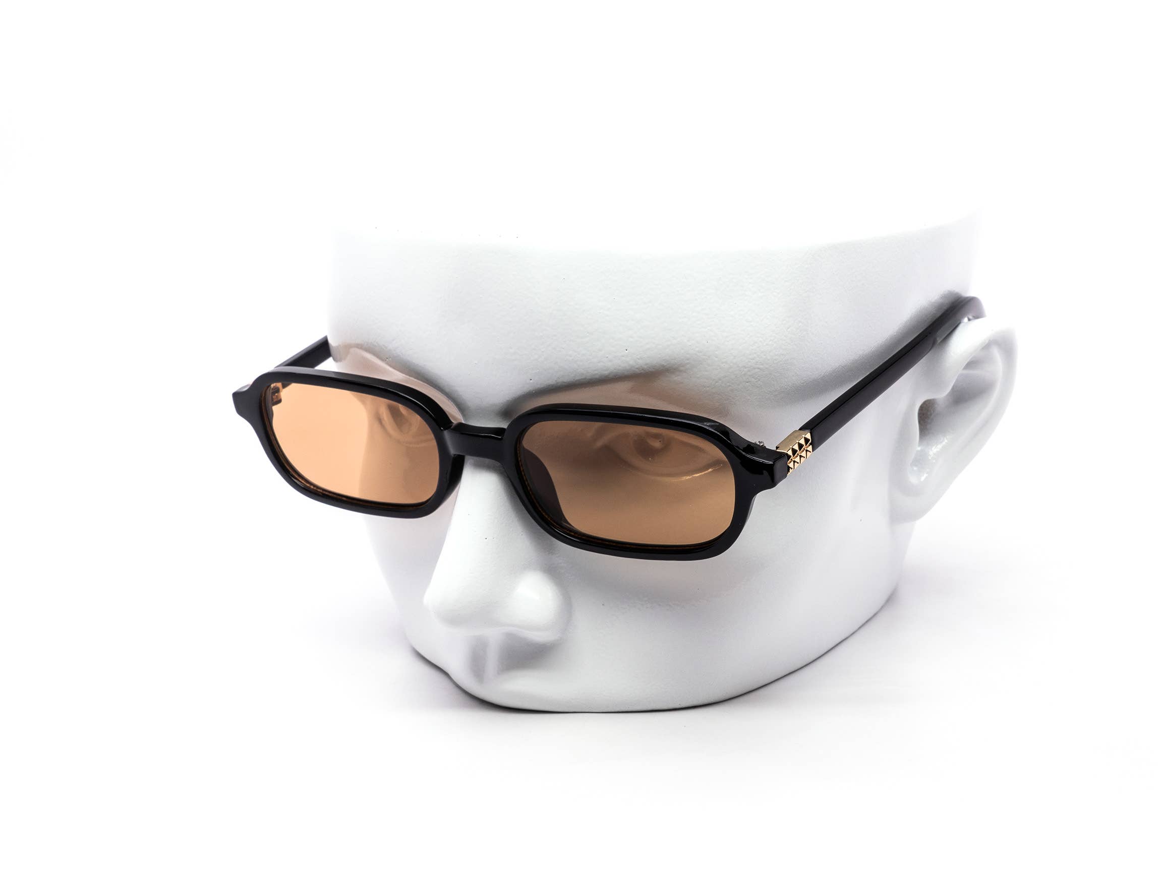 Wholesale Minimal Skinny Oval Rectangle Metal Accents Sunglasses for ...