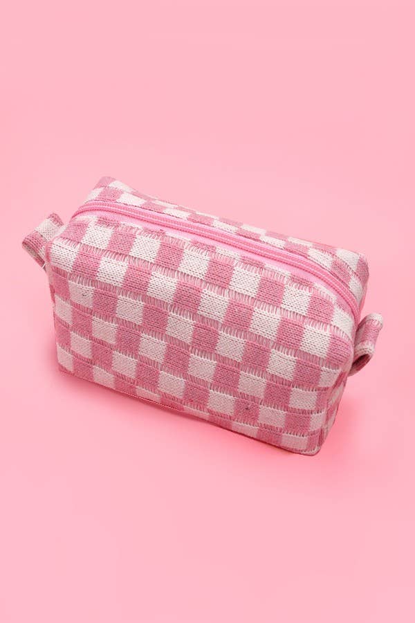 Wholesale CHECKER MAKEUP POUCH BAG | 40P522 for your store - Faire
