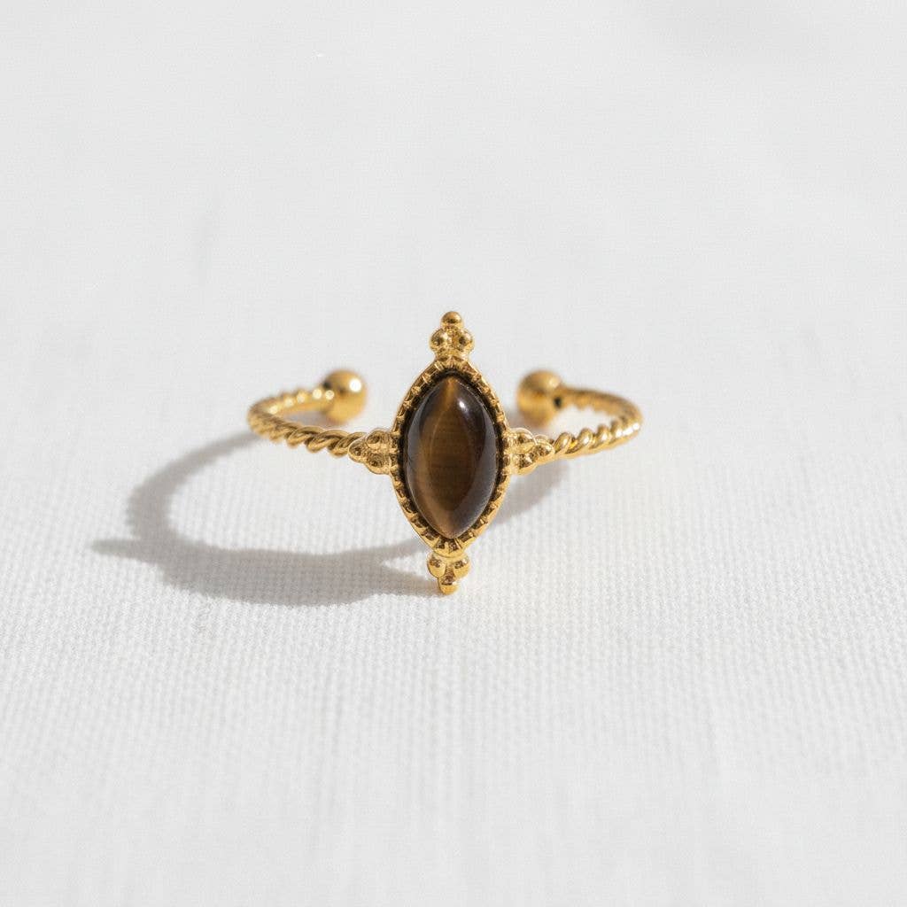 Wholesale Tiger Eye Stone Ring for your store - Faire
