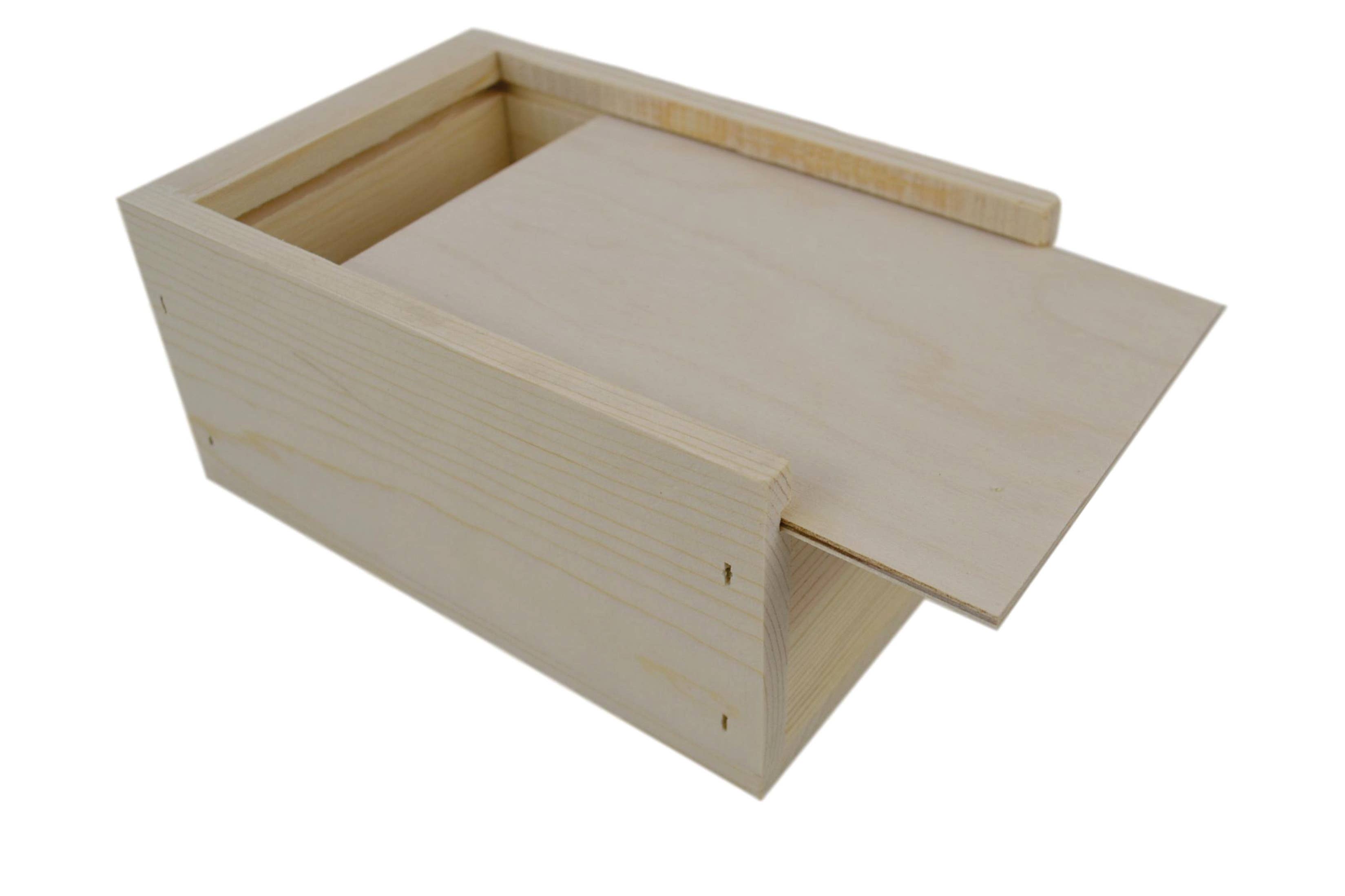 Small Slide Top Wooden Boxes 5 x 4 x 2″ (Bulk) for your store - Faire