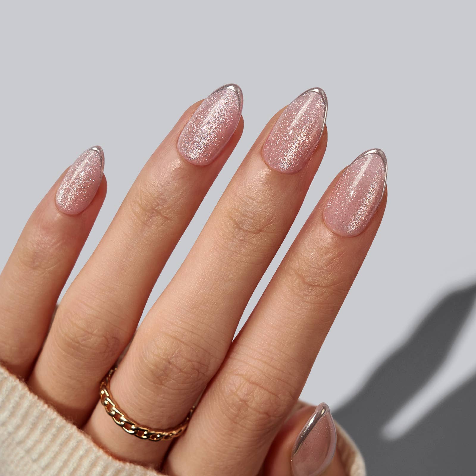 Wholesale Valentine Press On Nails Wholesale - French Tip Pink Cat Eye ...