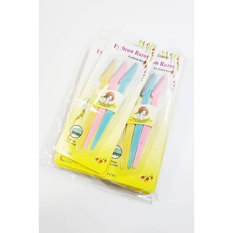Wholesale 3 pcs Eyebrow Razor Set for your store - Faire