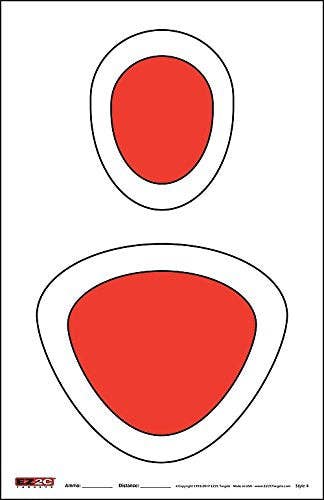 Wholesale EZ2C Targets Style 4 Head and Center Mass Silhouette Shooting ...