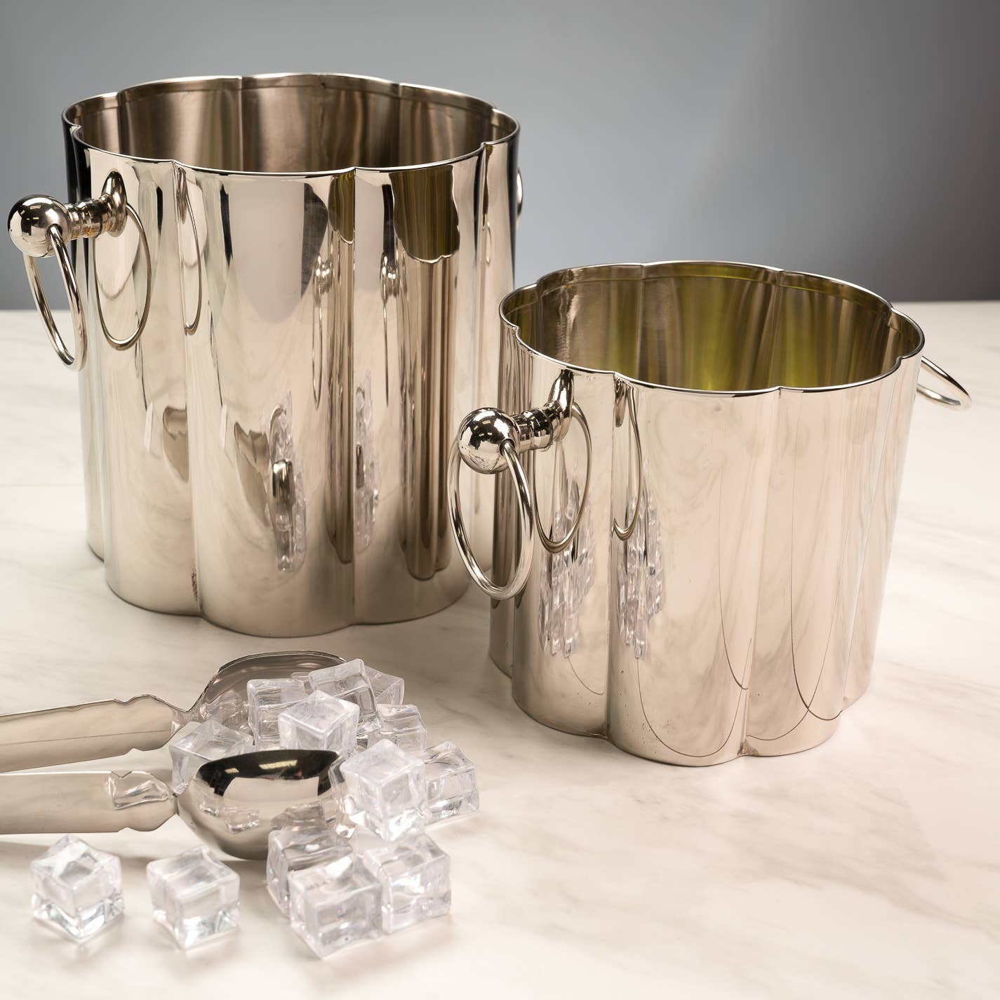 Wholesale Polished Silver Ice Bucket with Handles for your store - Faire