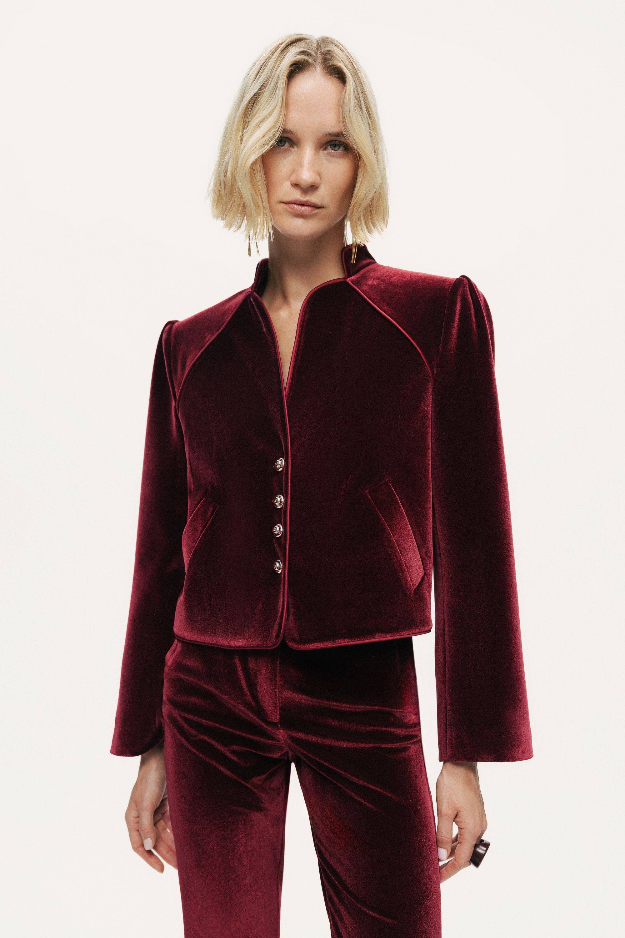 Wholesale Velvet Cropped Jacket for your store - Faire