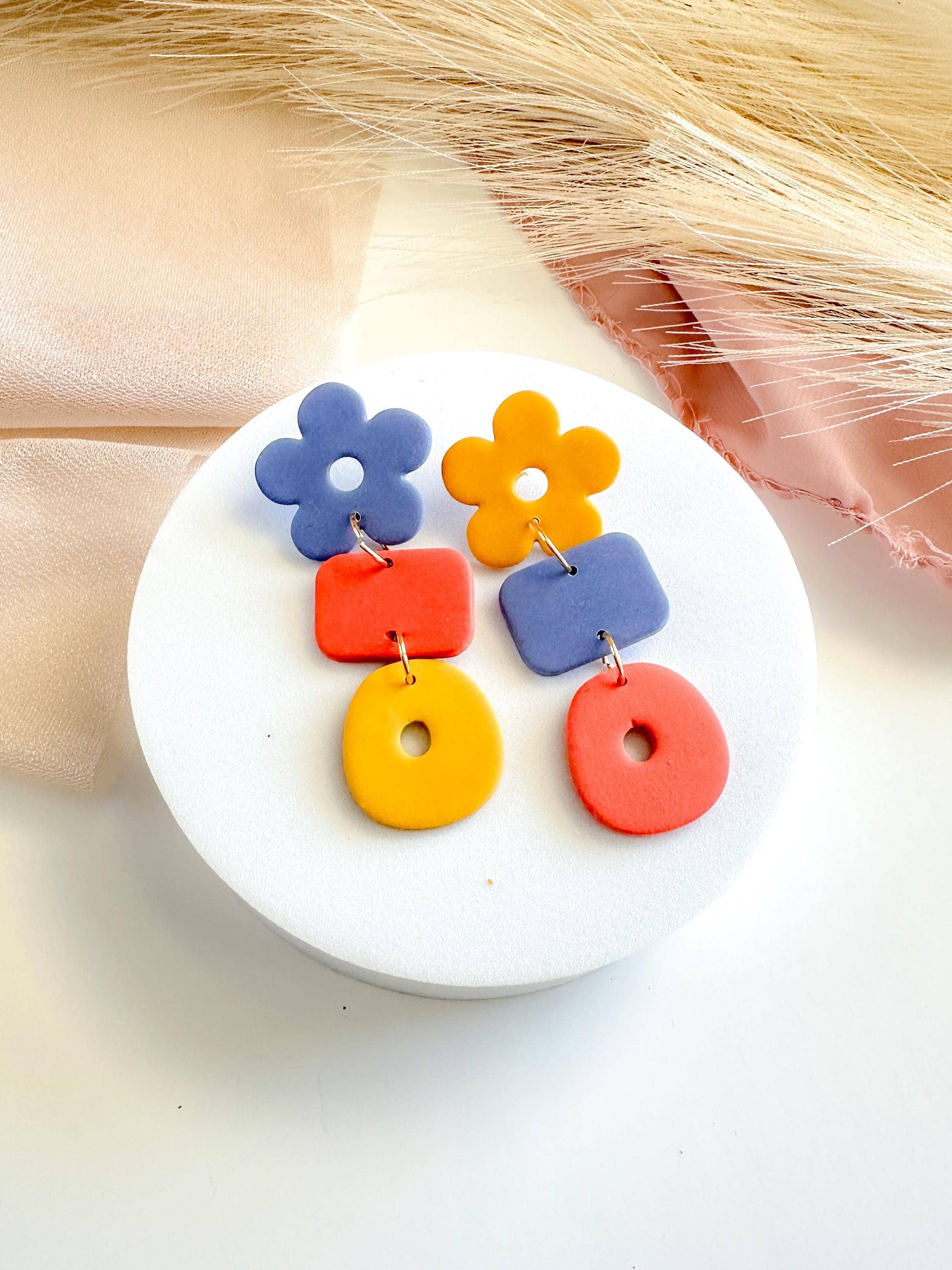 Wholesale Handmade Lightweight Polymer Clay Daisy Earrings for your ...