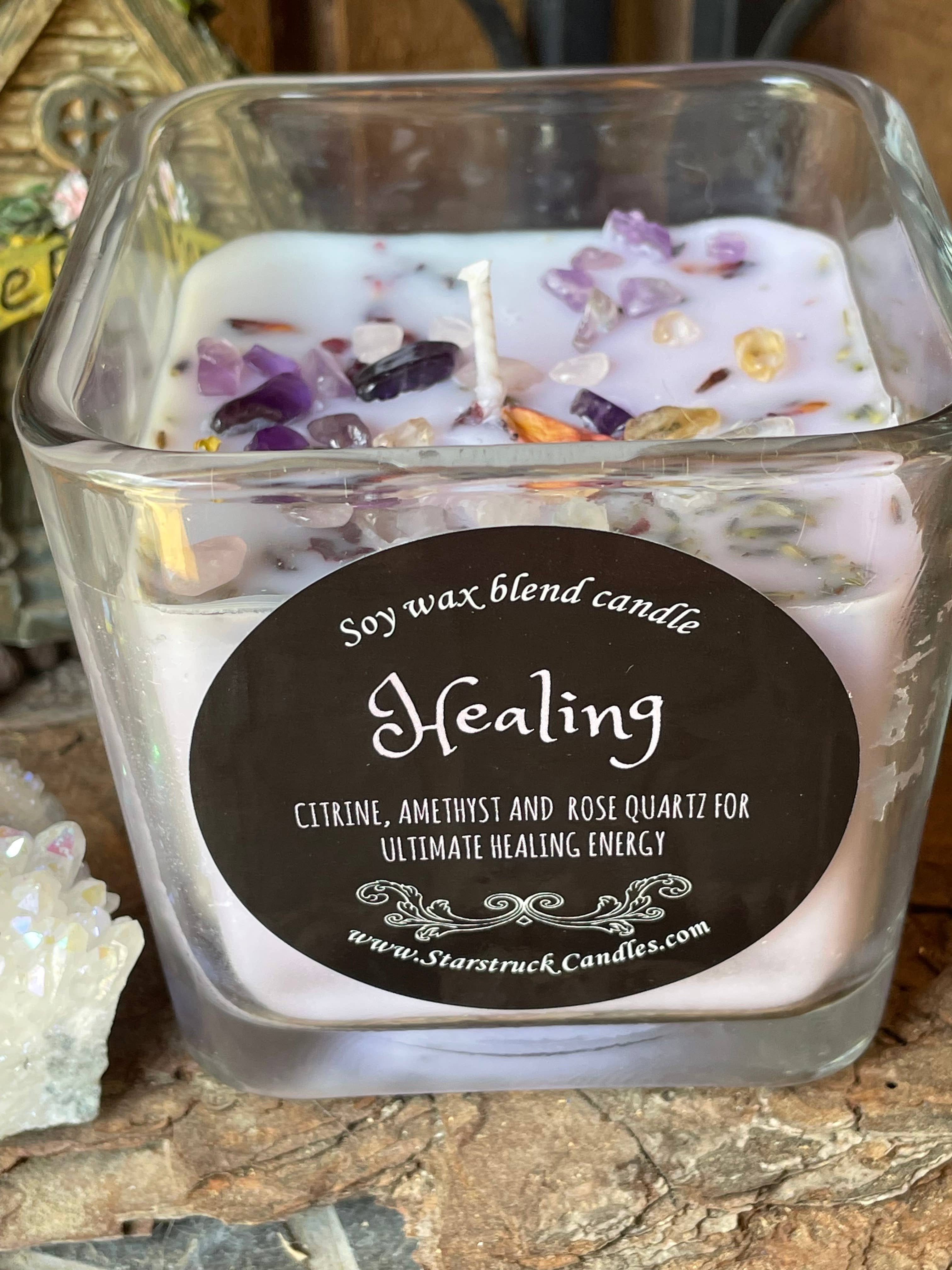 Wholesale Healing Crystal Intention Candle for your store - Faire