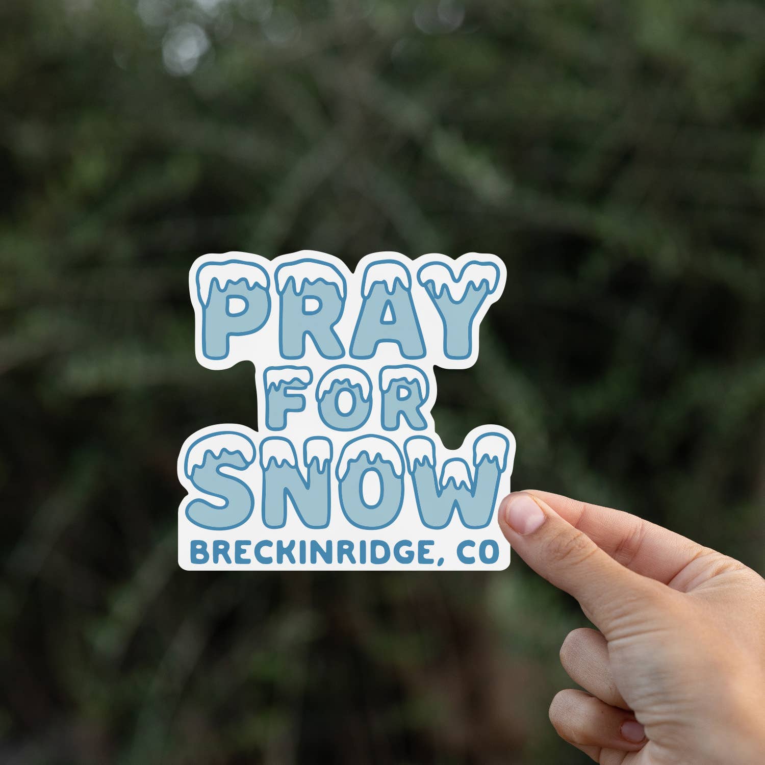 Wholesale Pray for Snow Sticker with Name Drop for your store - Faire