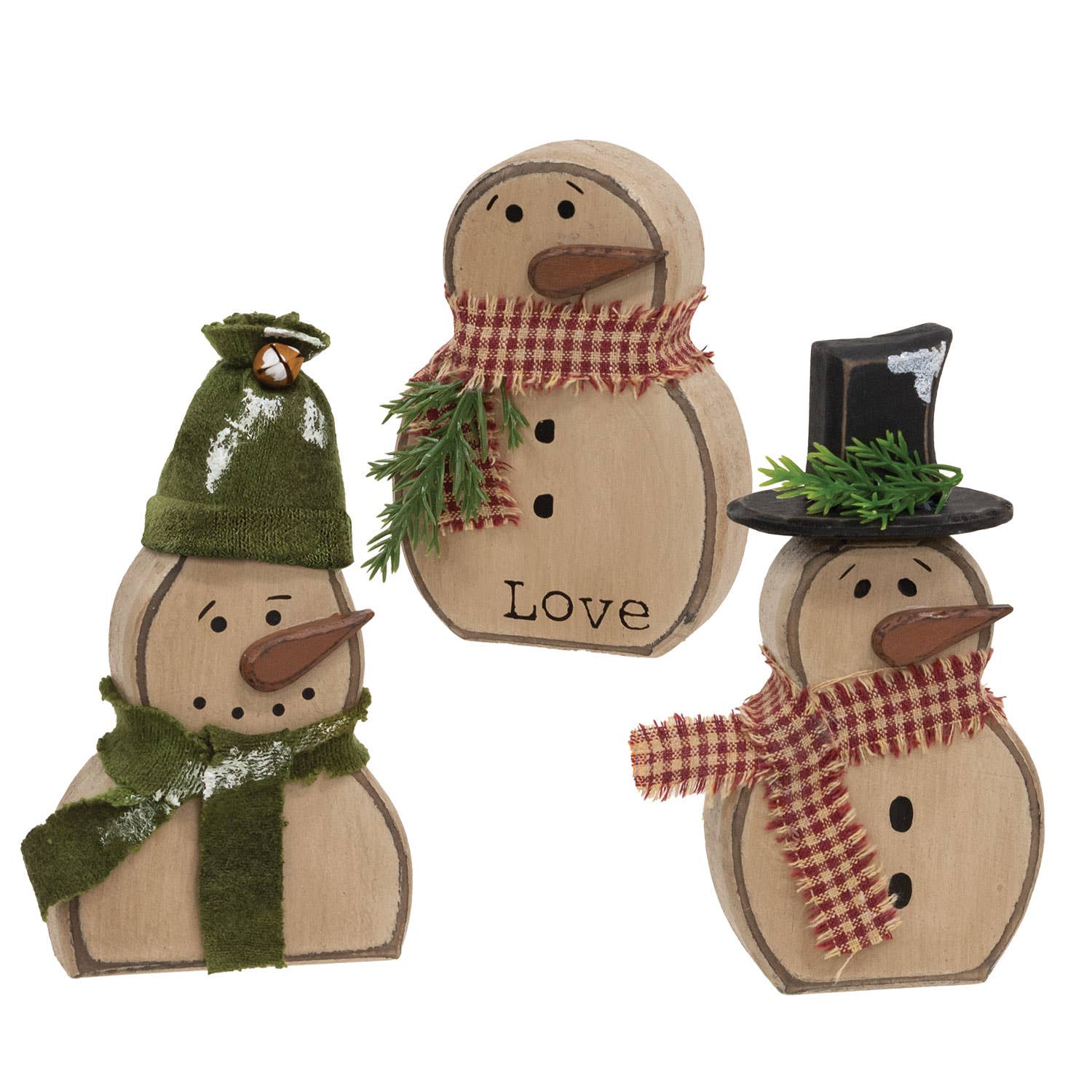 Wholesale Chunky Wooden Snowman Sitter, 3 Assorted for your store - Faire