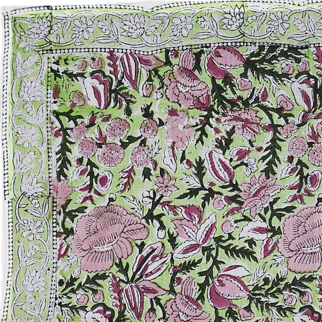 Wholesale Spring Rose Garden - Block Printed Cotton Bandana (KK1556 ...
