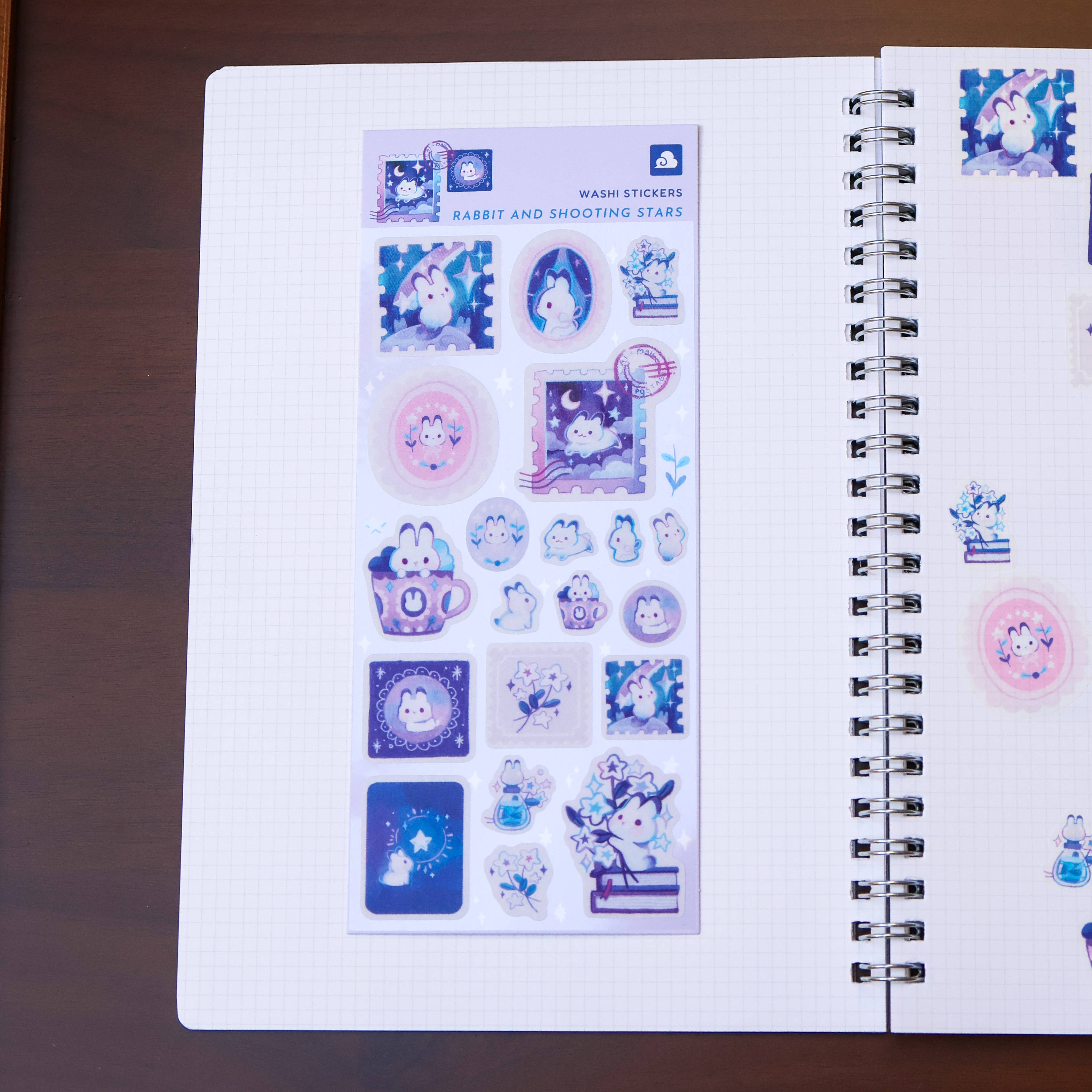 Wholesale Sticker Sheet (Washi) - Rabbit and Shooting Stars for your ...
