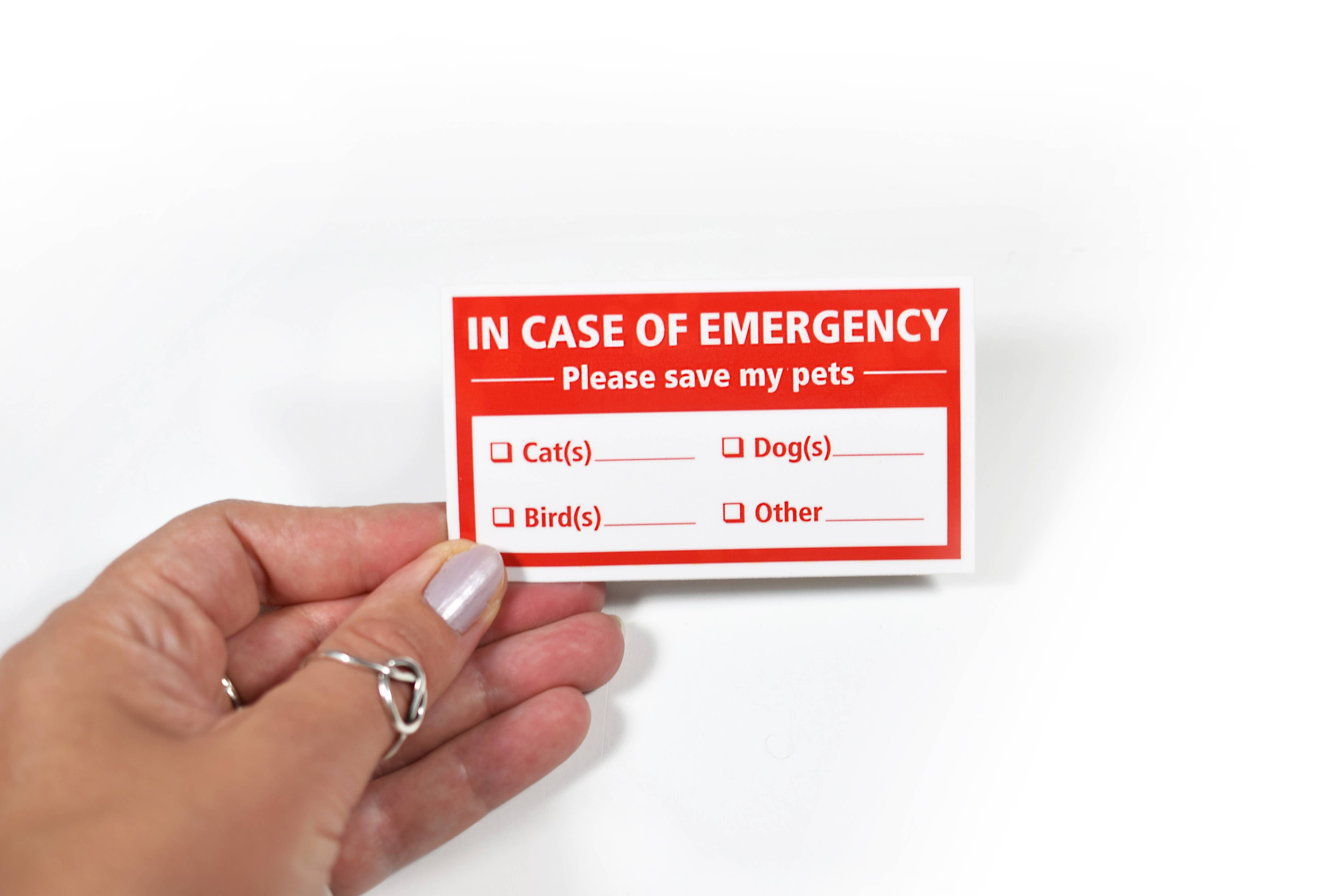 Wholesale Pet Emergency Sticker - In Case of Emergency for your store ...