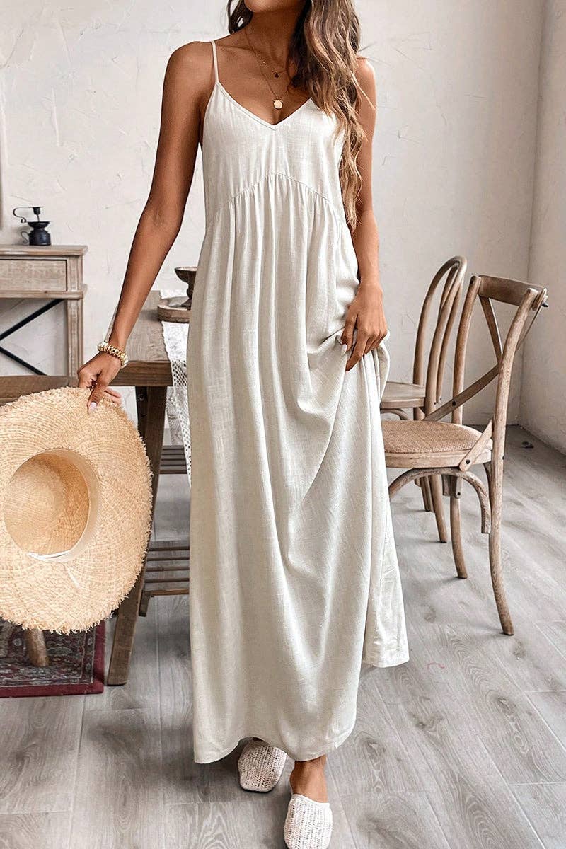 Wholesale Relaxed Fit Maxi Dress with Straps for your store - Faire