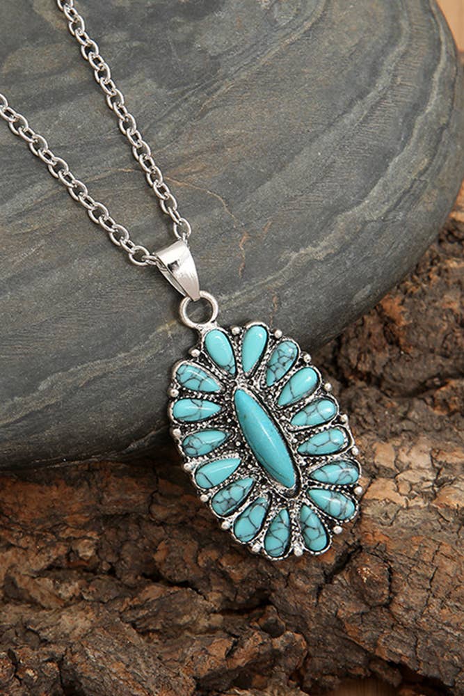 Wholesale Western Turquoise Necklace MOQ 5pcs SP183 for your store - Faire