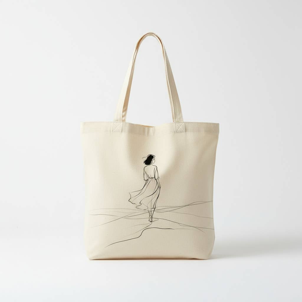 Wholesale The Arrival Tote Bag – Minimalist Line Art Canvas Tote for ...