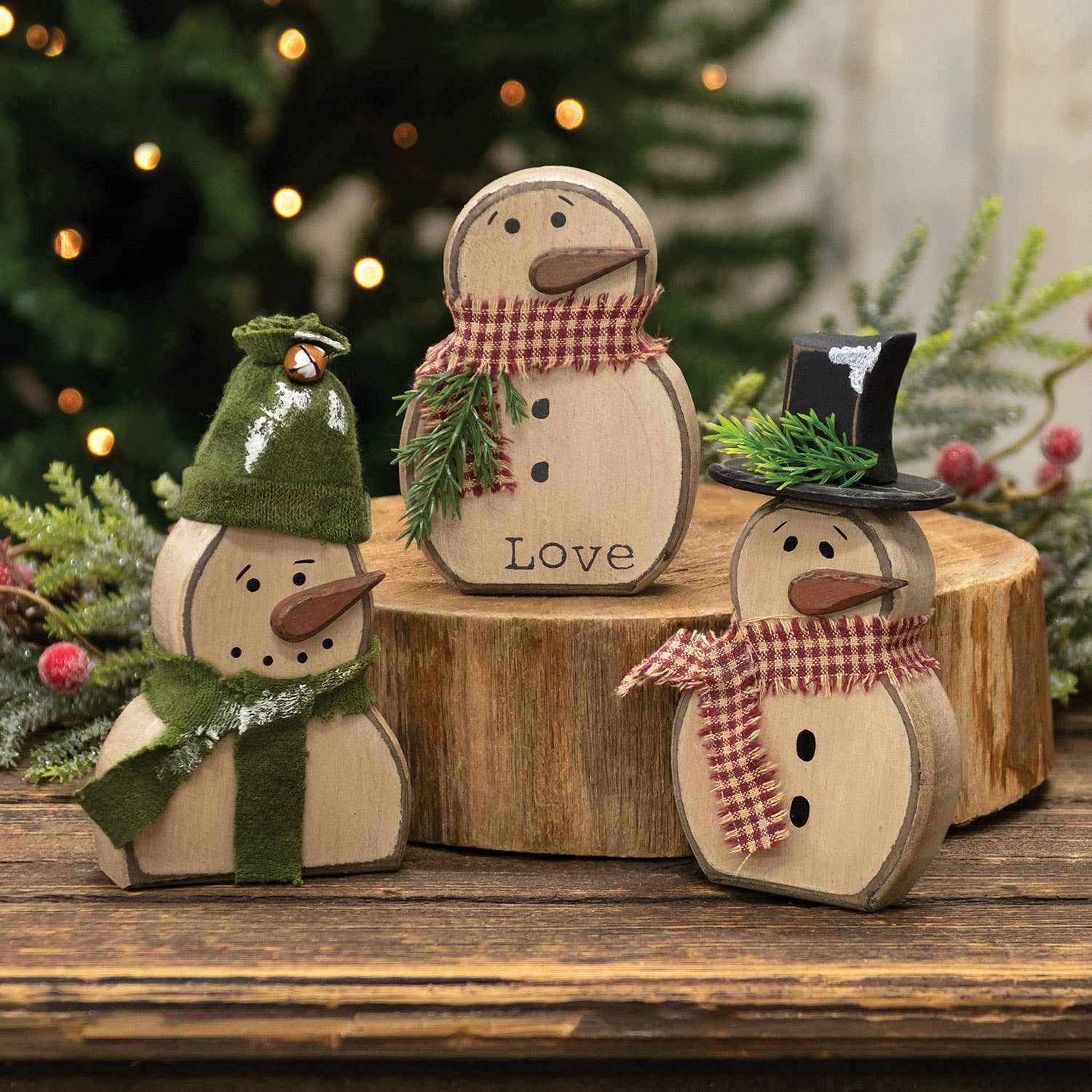 Wholesale Chunky Wooden Snowman Sitter, 3 Assorted for your store - Faire