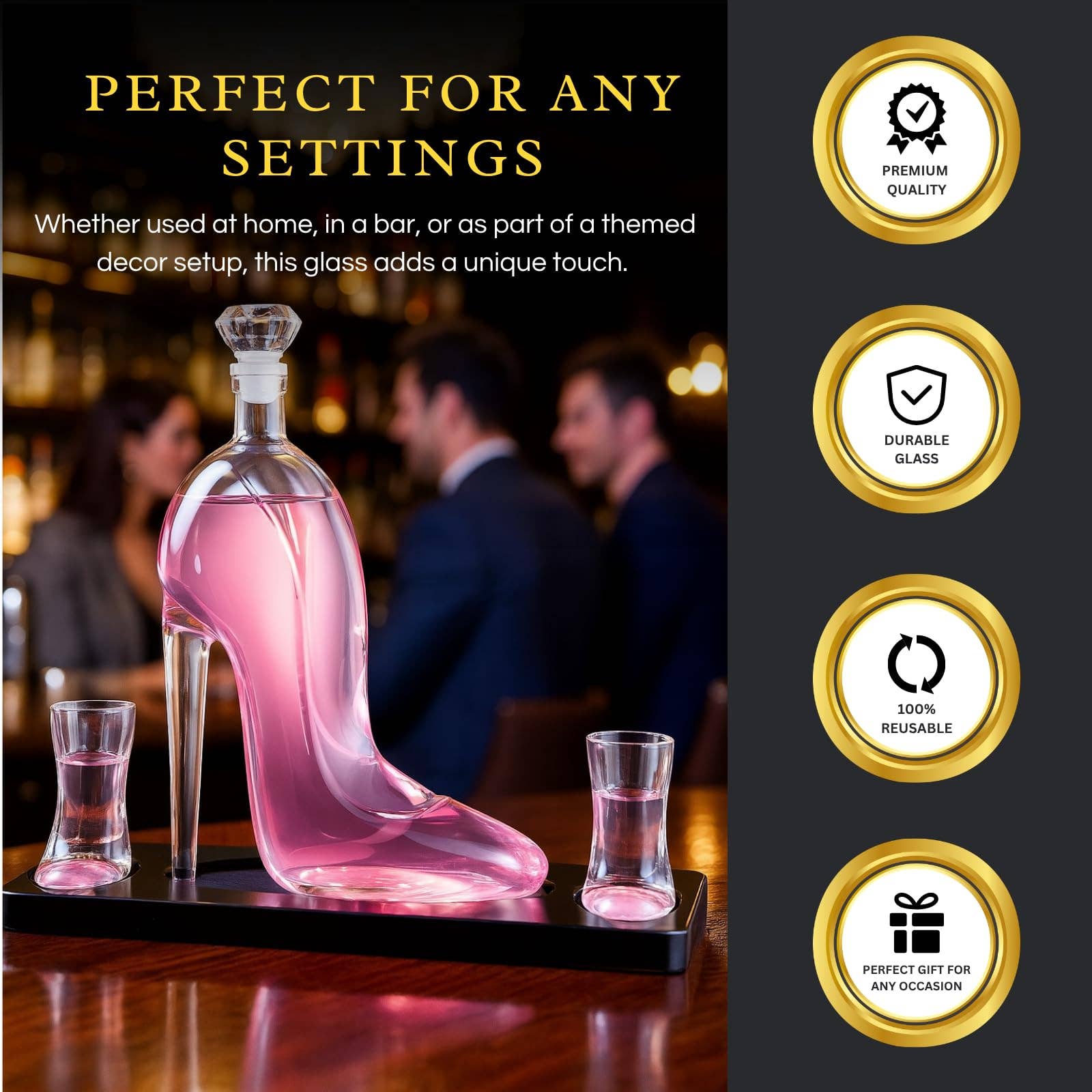 Wholesale Stiletto High Heel Wine Whiskey Decanter Set With Glasses for ...