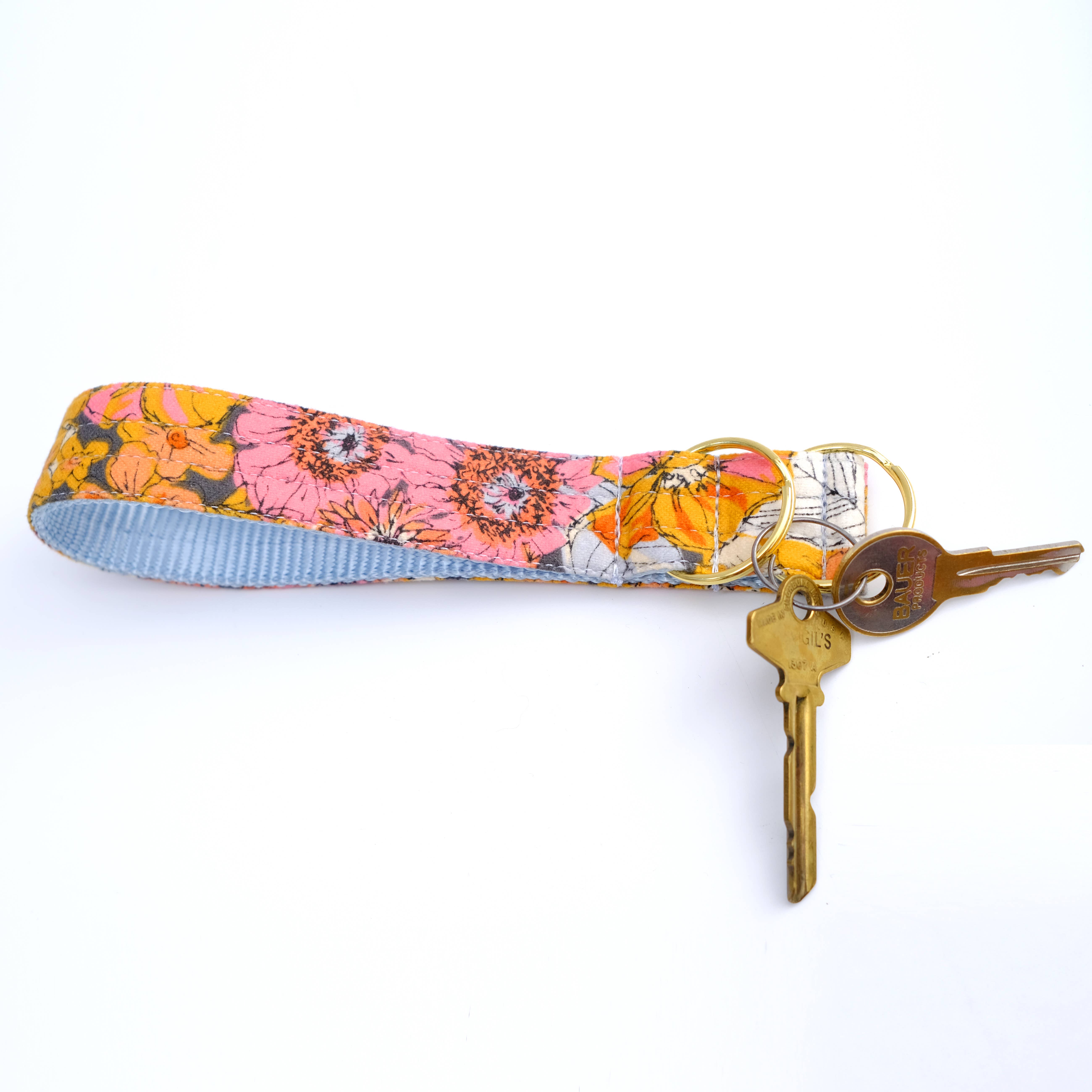 Wholesale 'Autumn' Floral Flannel Key Chain Wristlet Fob for your store ...
