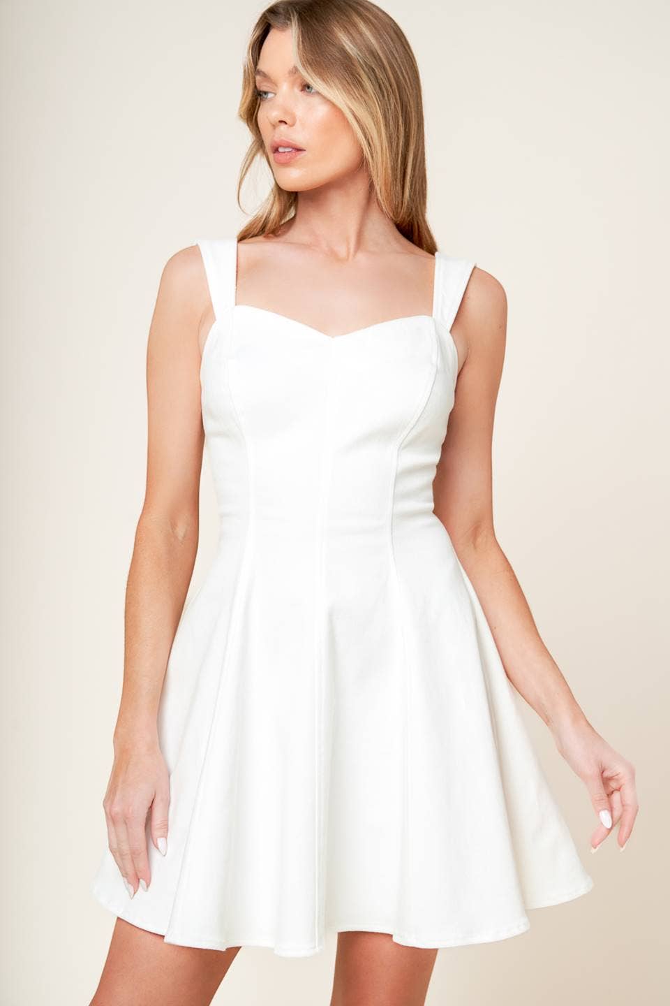 Wholesale A solid woven mini dress - ID22281 for your store - Faire