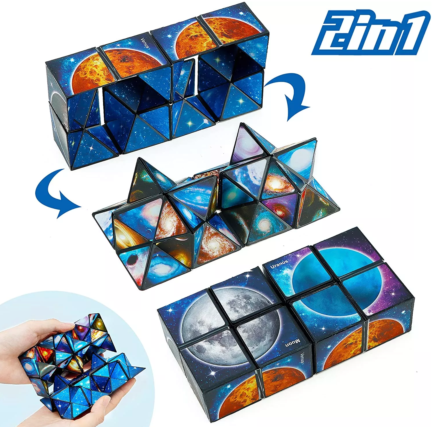 Wholesale Magic Cube 2 in 1 Set, Magic 3D Puzzle Bundle comes 8 pcs for ...