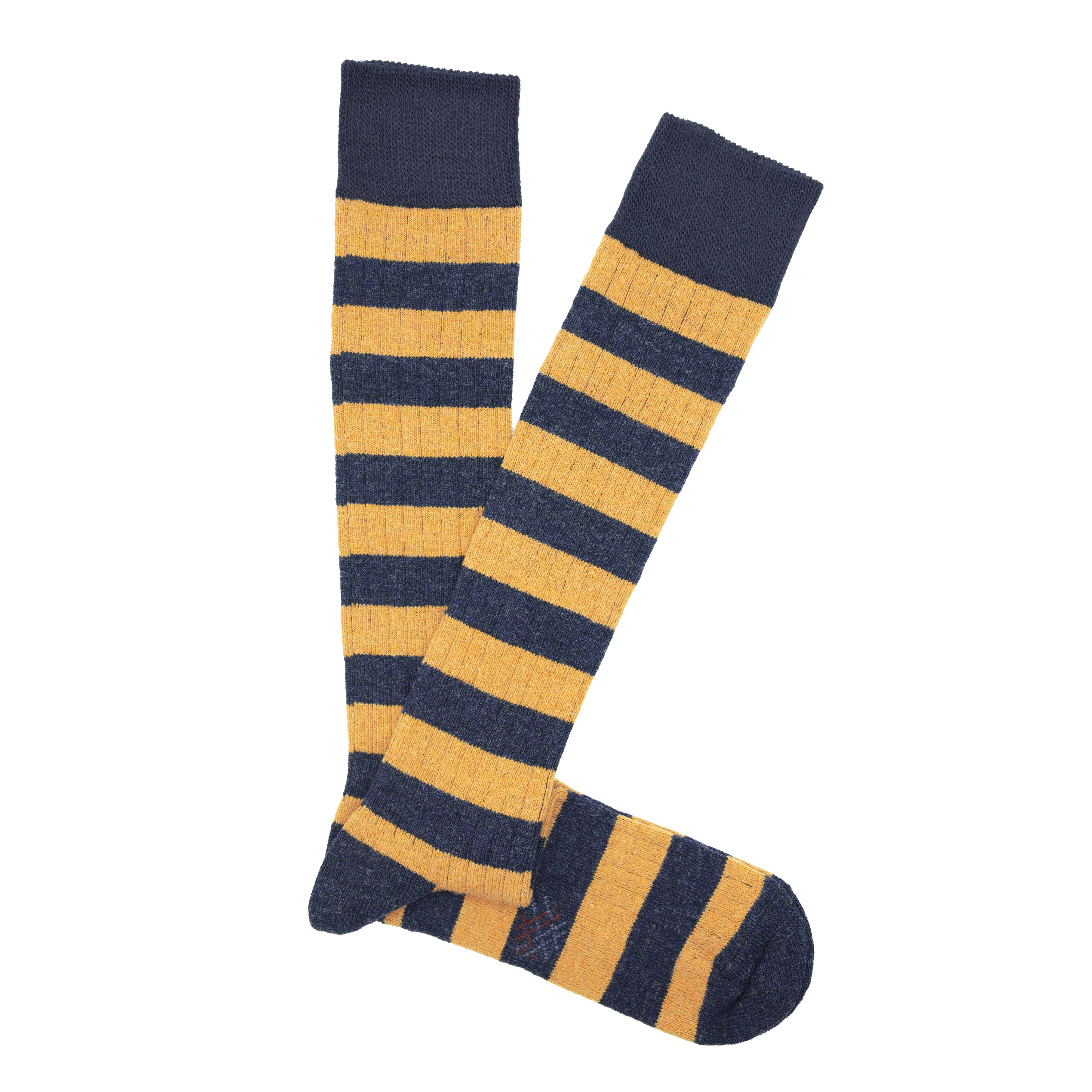Wholesale MissYellow-Navy Striped Wool High Cloth Sock for your store ...