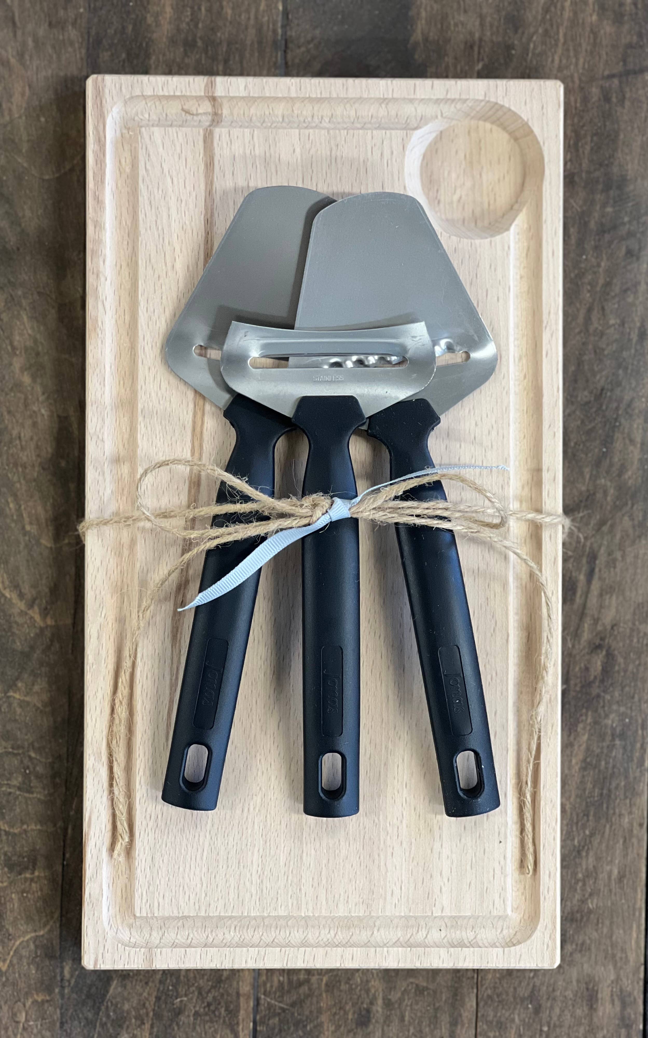 Wholesale THREE CHEESE PLANE & WOOD SERVING BOARD GIFT SET for your ...