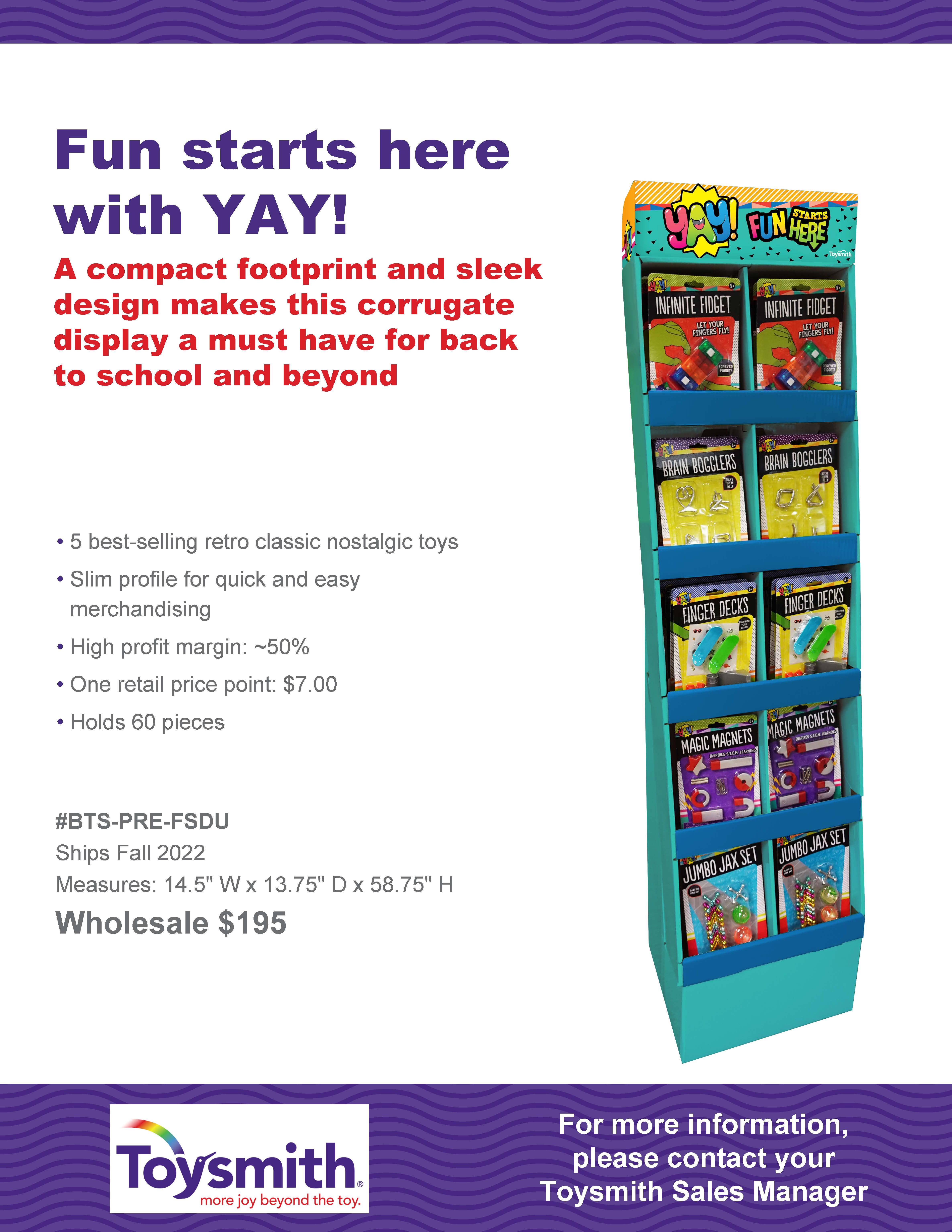 Wholesale Yay! Fully Stocked & Assembled Merchandiser for your store - Faire