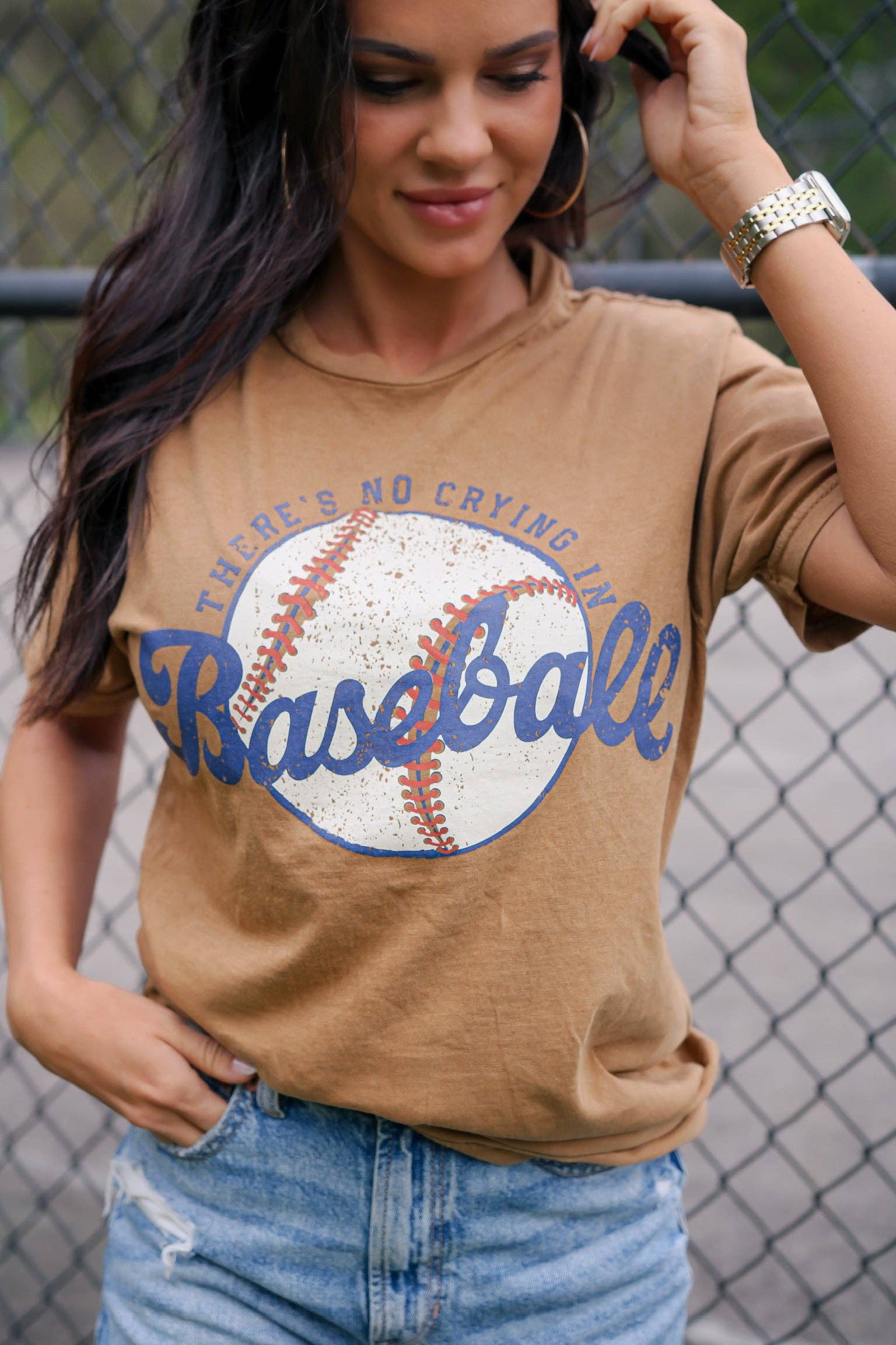 Wholesale No Crying In Baseball | Camel | Short Sleeve Tee for your ...