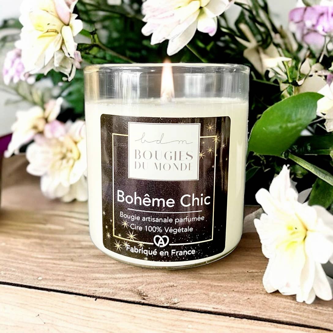 Bougie parfumée Bohême Chic (Patchouli-Vanille) en vente B2B pour votre ...