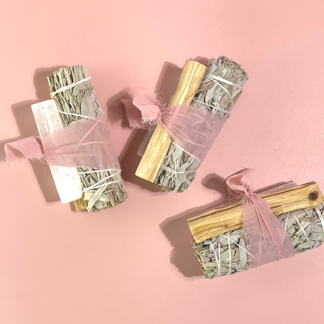 Wholesale White Sage Protection Bundle with Selenite and Palo Santo for ...