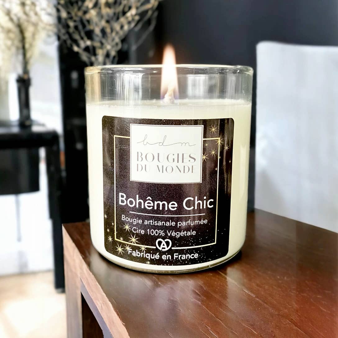 Bougie parfumée Bohême Chic (Patchouli-Vanille) en vente B2B pour votre ...