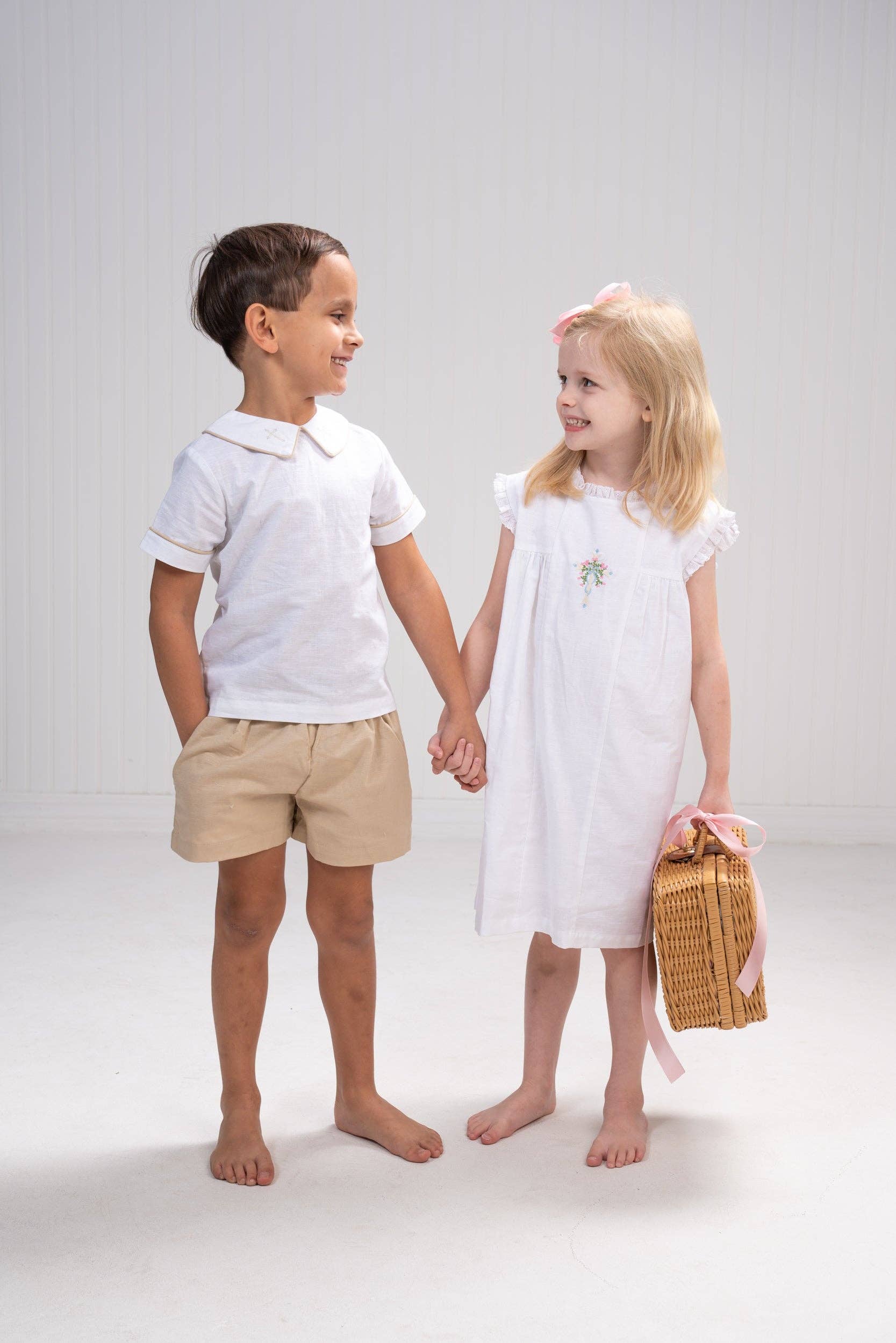 Wholesale John Tan Linen Cross Short Set for your store - Faire