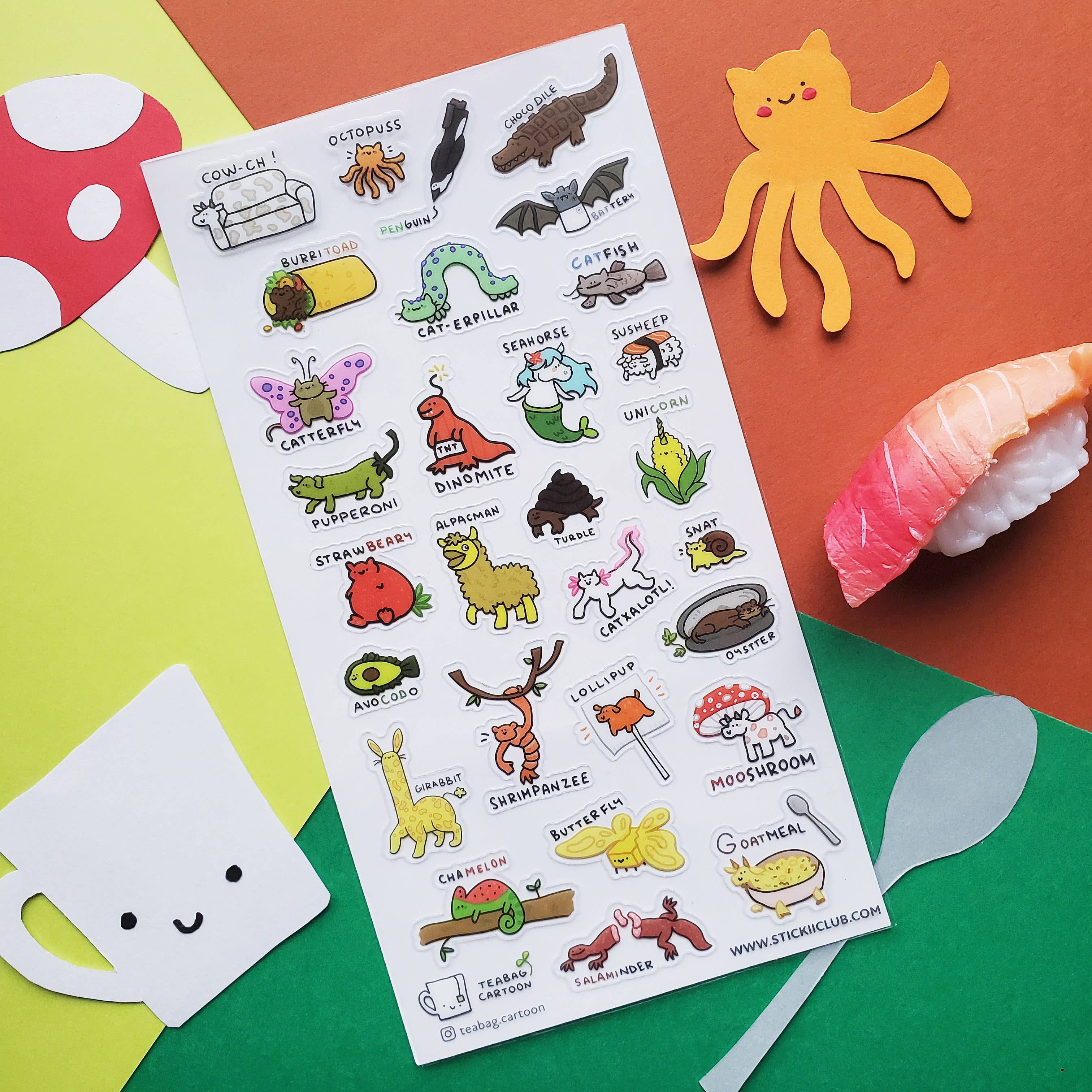 Wholesale Strawbeary Lollipup Sticker Sheet for your shop – Faire