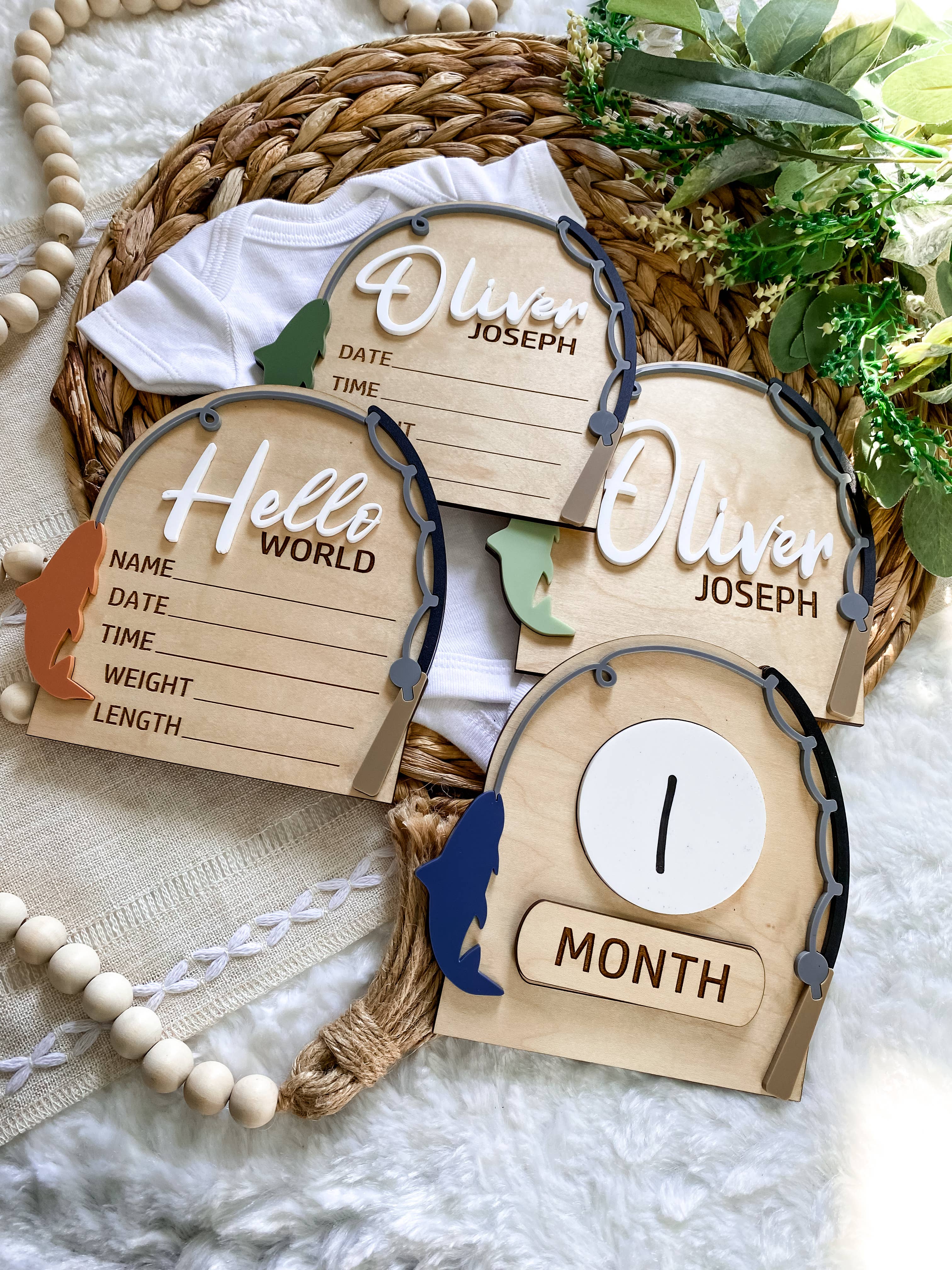 Hello World Newborn Sign Wooden Hello World Baby Announcement Sign ...