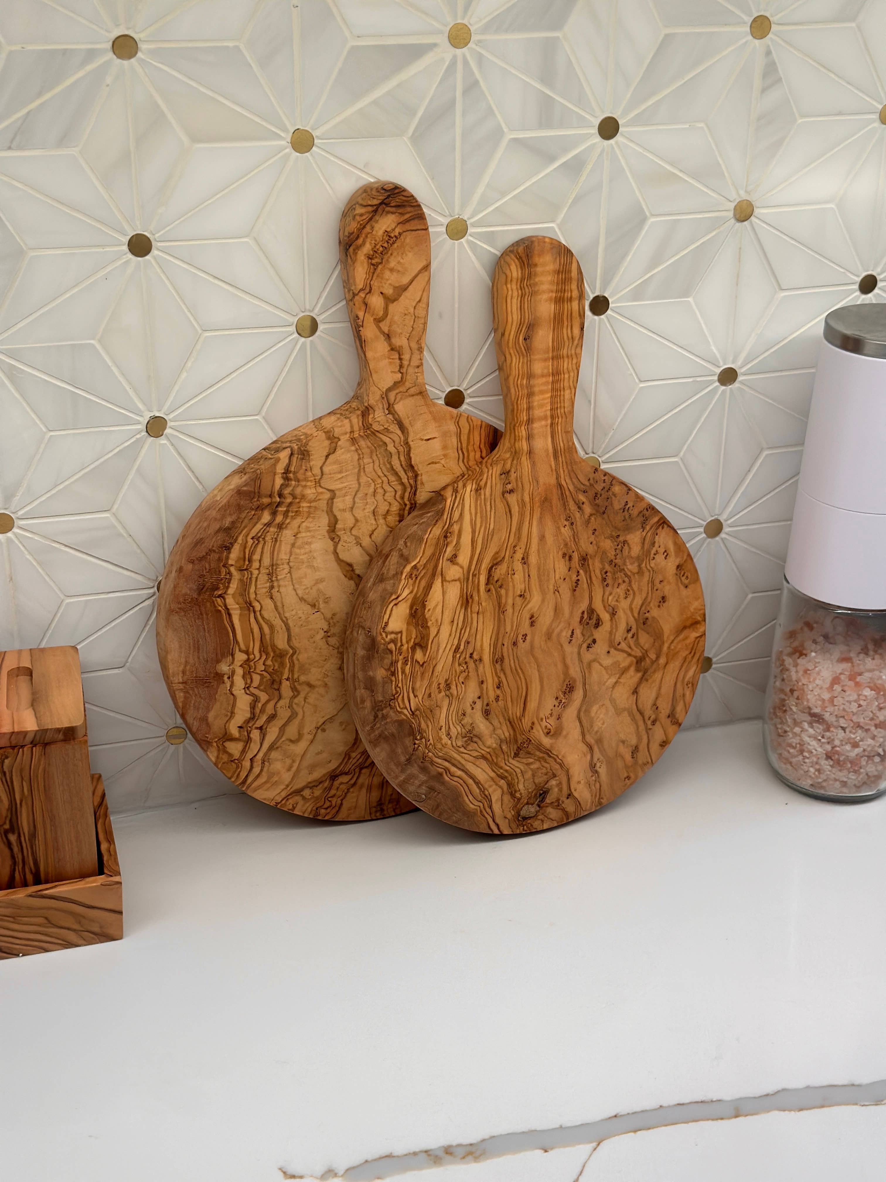 Wholesale Olive Wood Round Paddle Board for your store - Faire