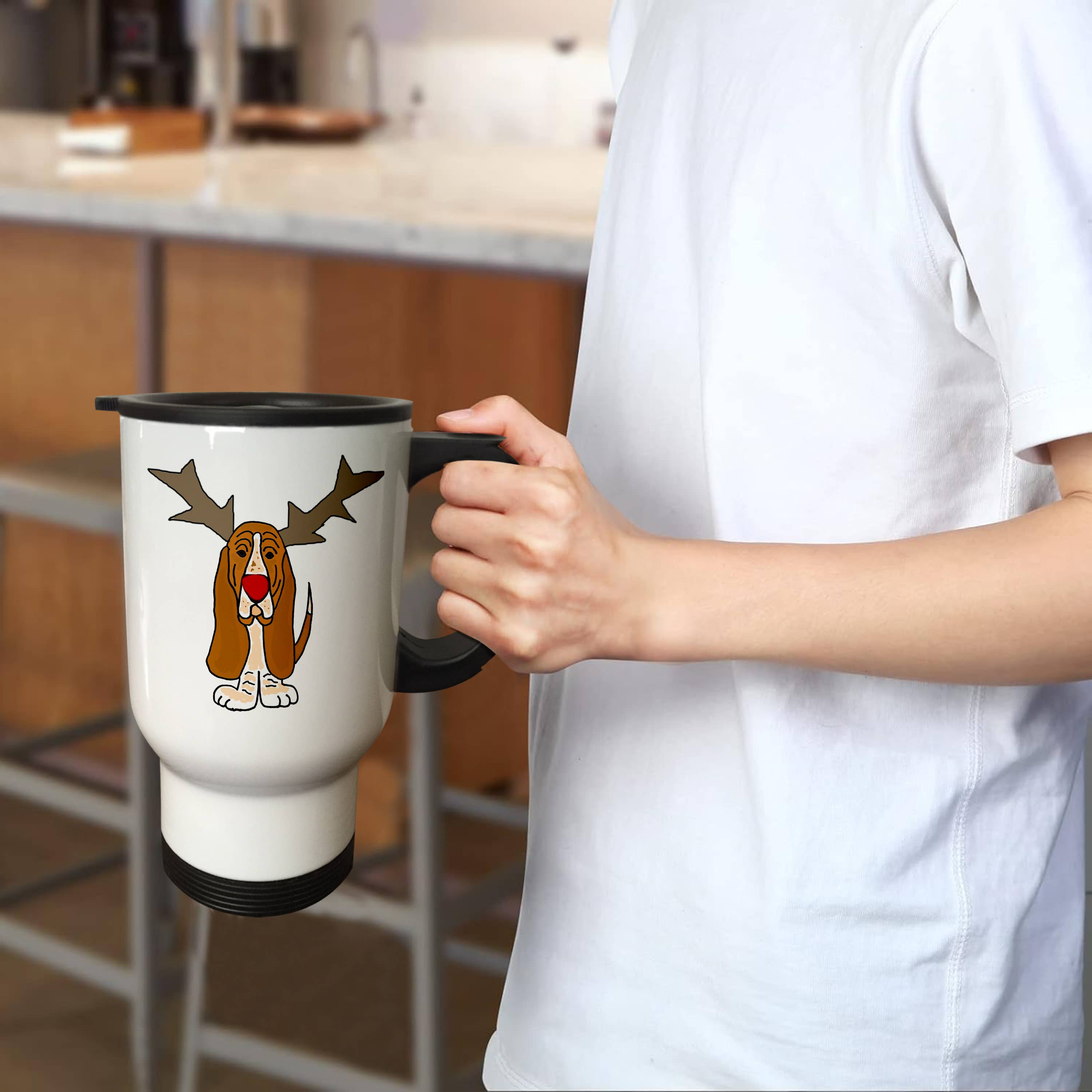 Wholesale 3dRose, Funny Christmas Basset Hound Dog as Reindeer, Travel ...