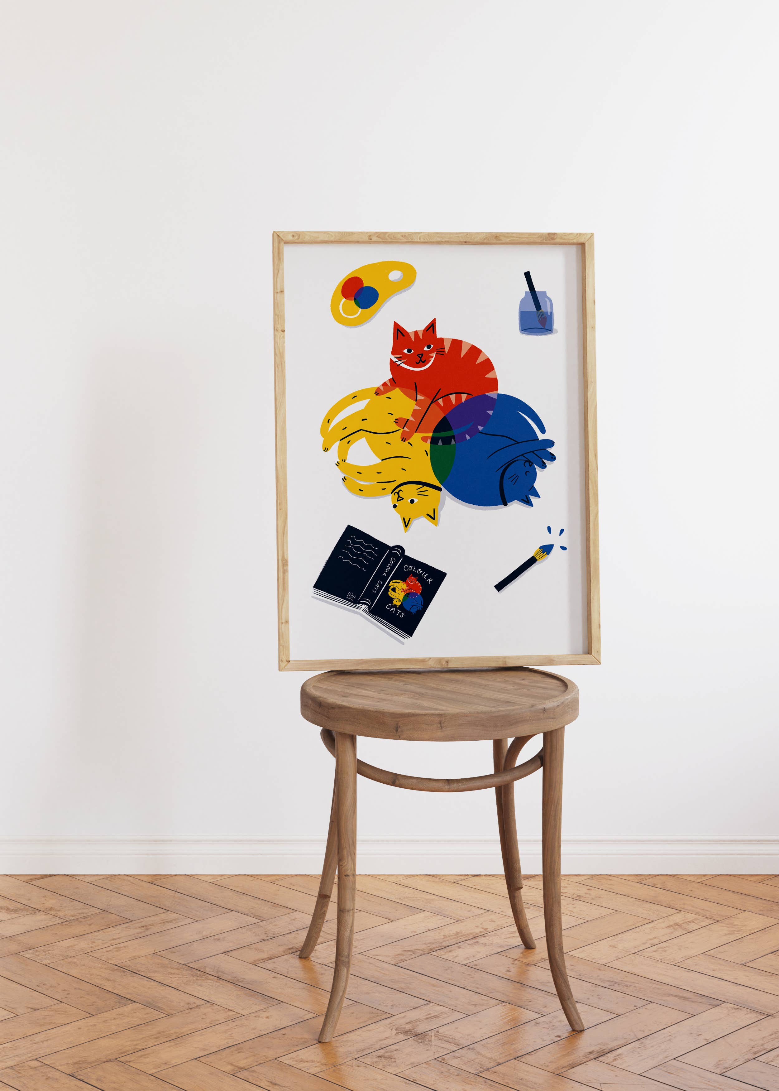 Wholesale NEW Colour Wheel Cats – A4 Heavyweight Art Print for your ...