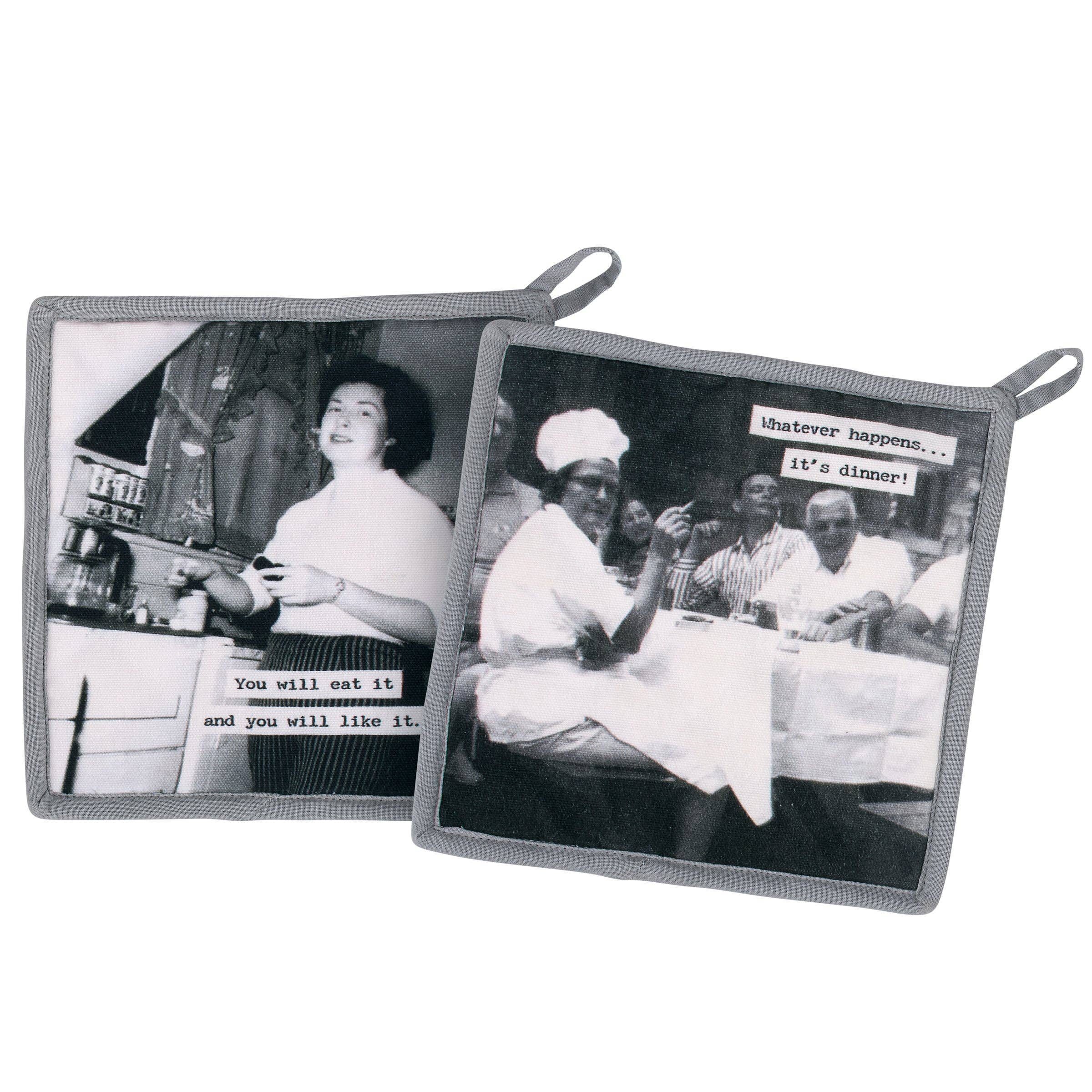 Wholesale Whatever Happens It's Dinner Hot Pad Set for your store - Faire