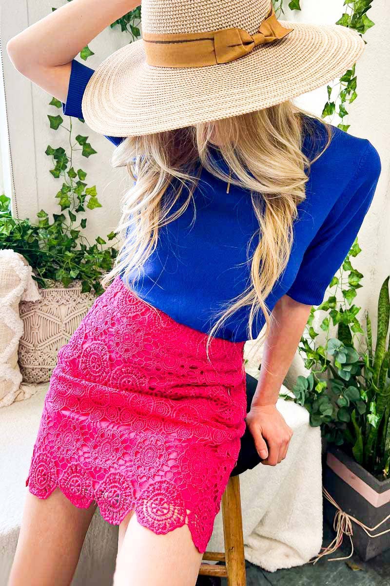 Wholesale Crew Neck Short Sleeve light Basic Knitted Sweater VT81382 ...