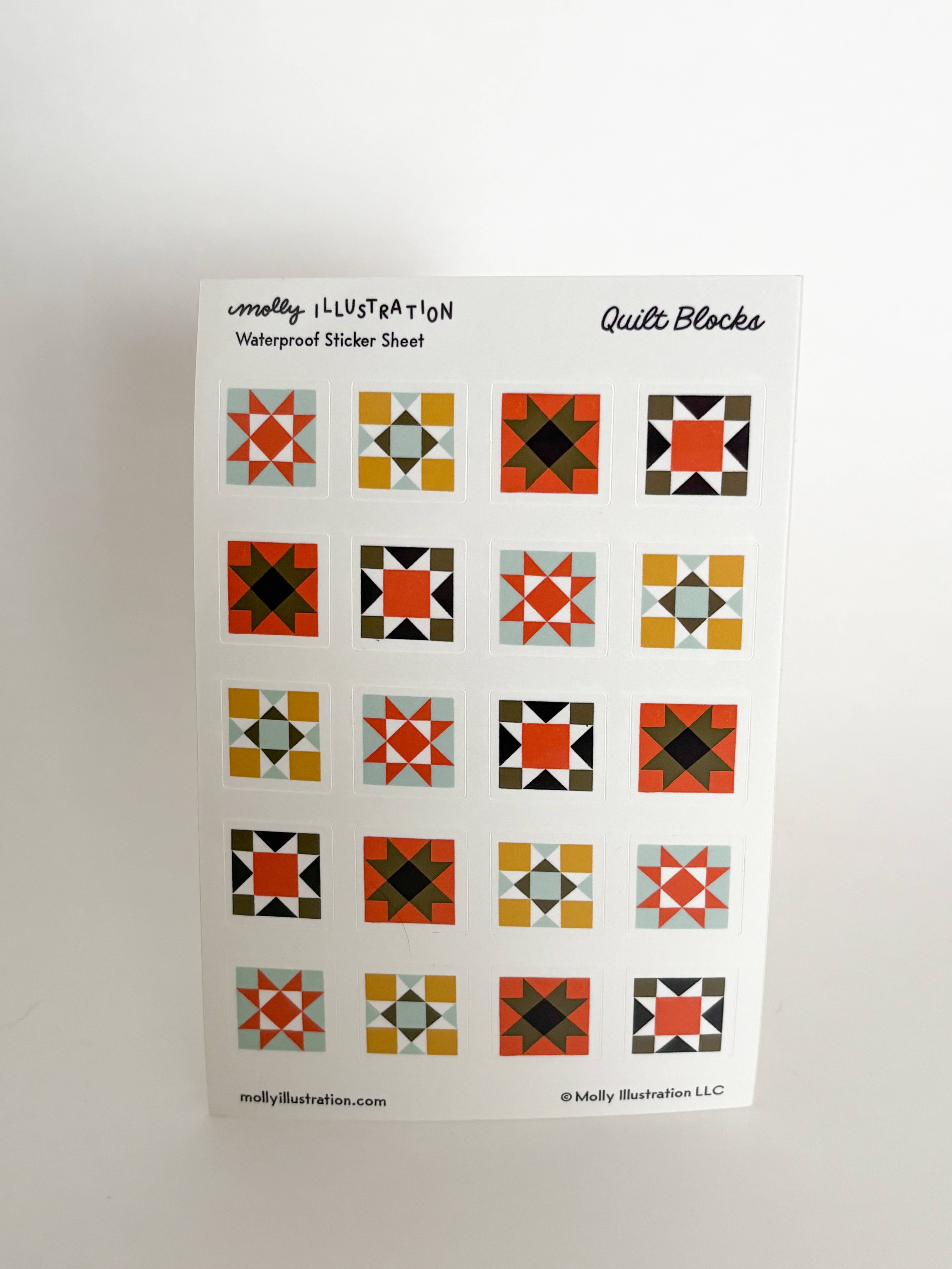 Wholesale Quilt Block Illustrated Waterproof Vinyl Sticker Sheet for ...