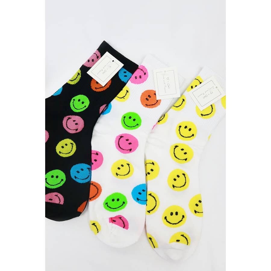 Wholesale Daily Comfy Smiley Socks for your store - Faire