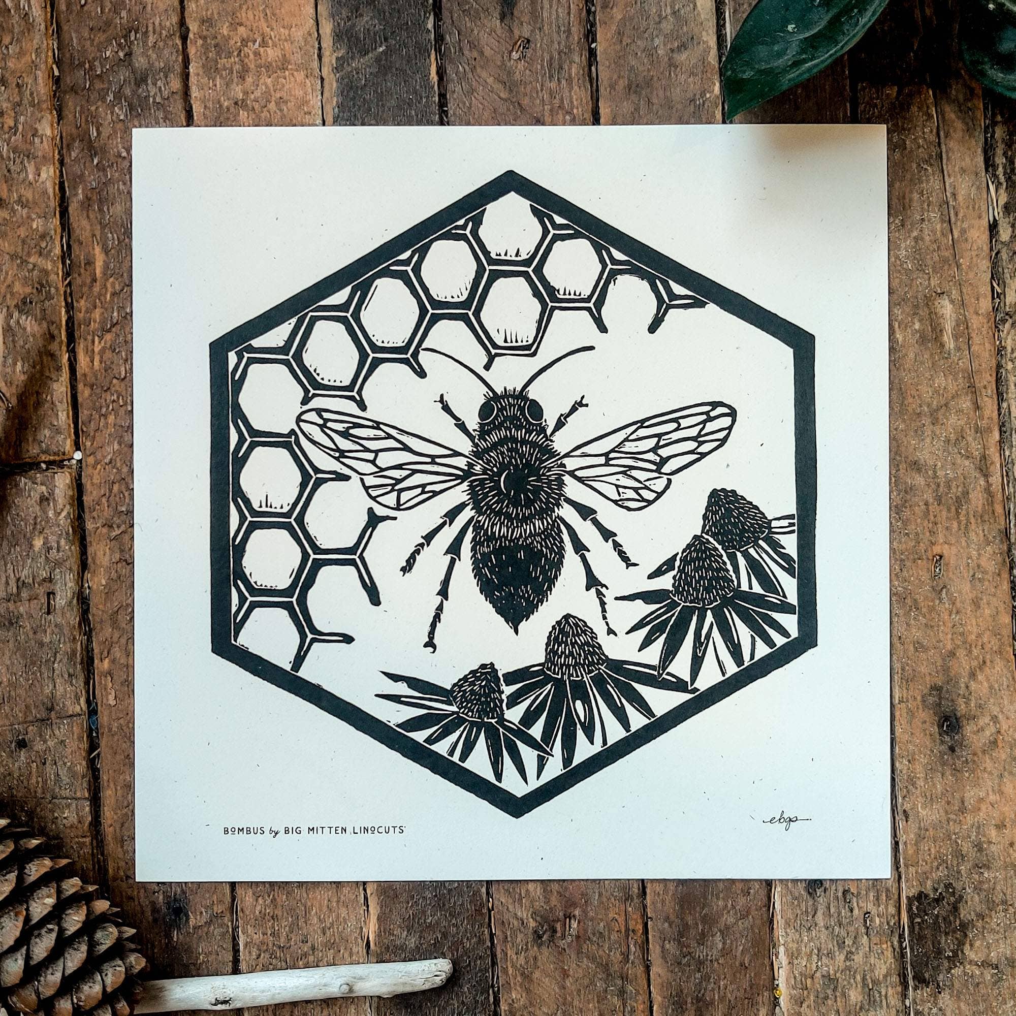 Big Mitten Linocuts wholesale products