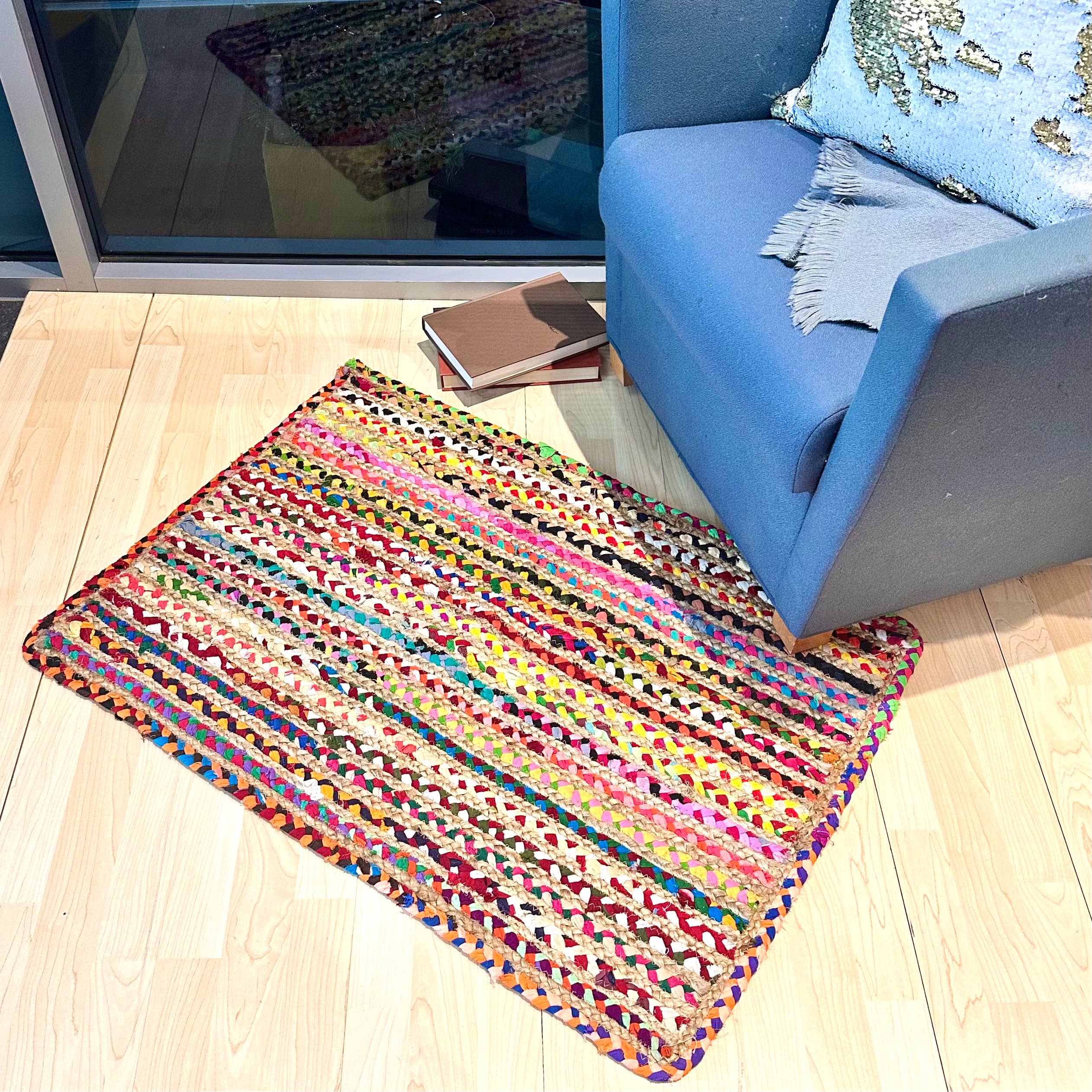 Wholesale Multi-Colored Braided Horizontal Jute Rectangle Rug for your ...
