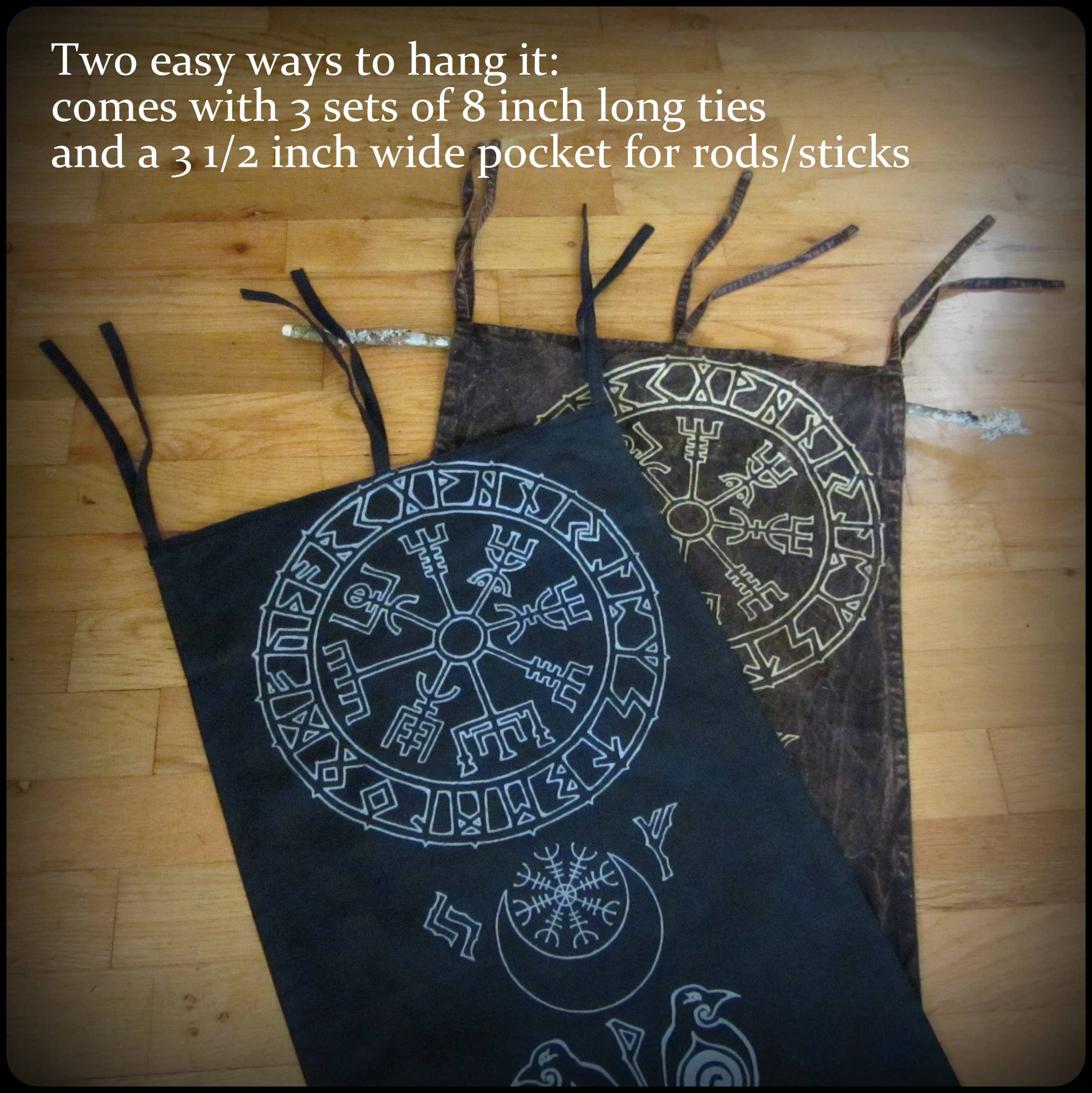 Wholesale Viking banner, printed on cotton, W/Vegvisir runes for your ...