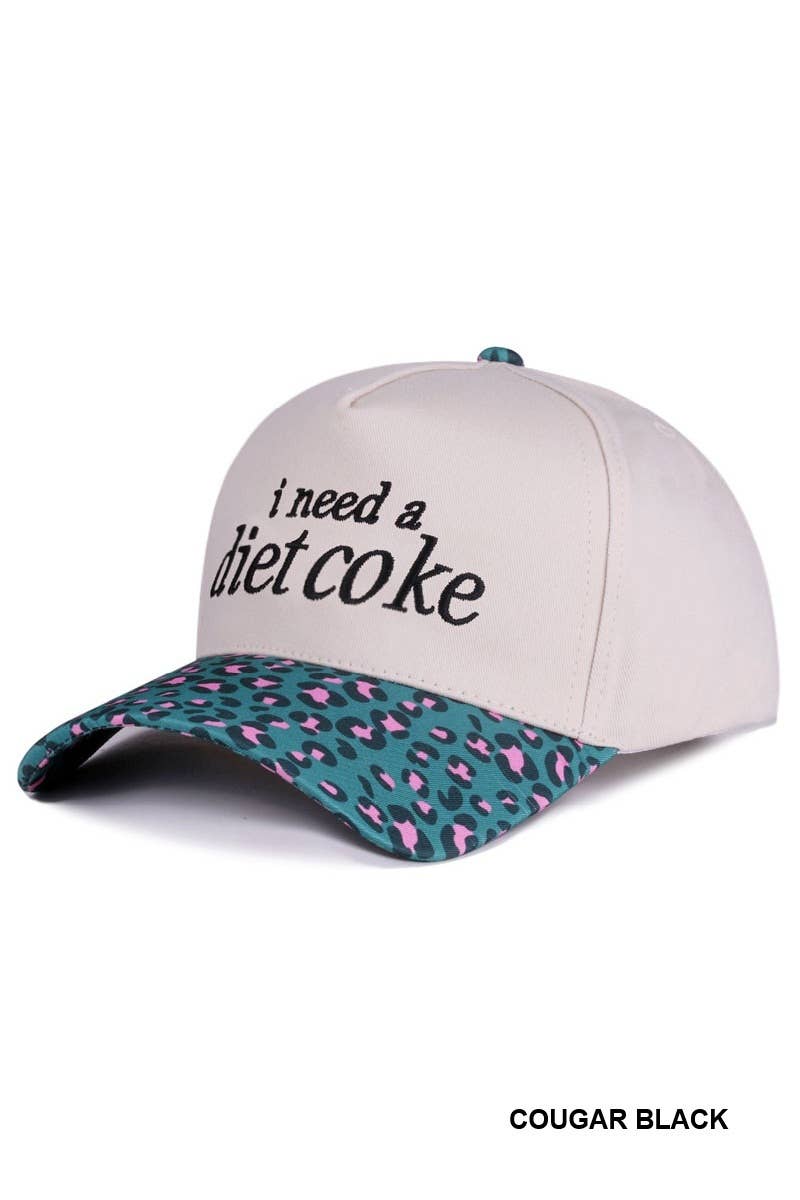 Wholesale .....1230 I Need A Diet Coke Two Tone Canvas Cotton Cap SI ...