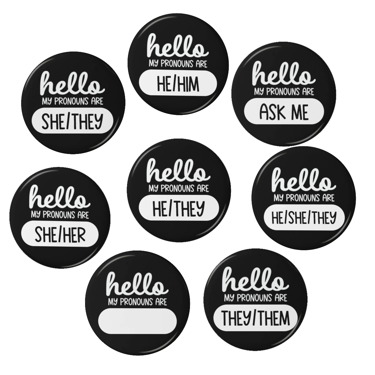 Wholesale pronoun buttons for your store