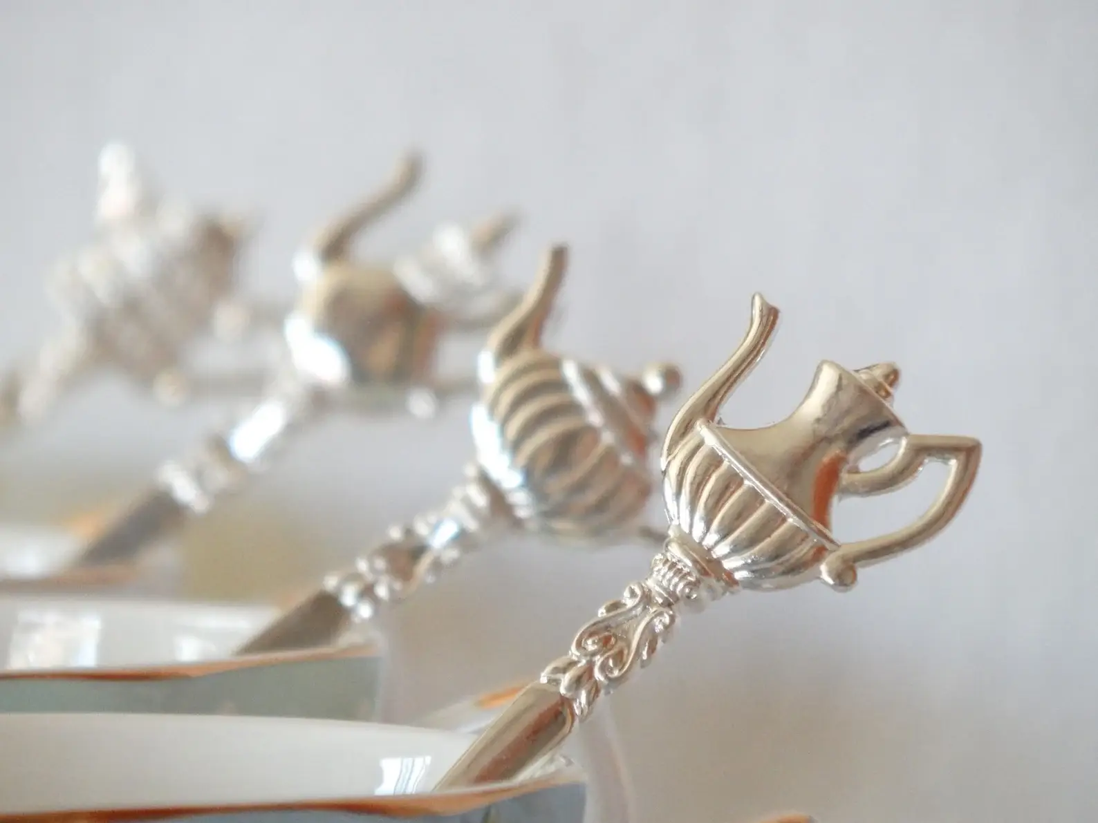 Wholesale Silver Plated Teaspoons with Teapot Handles, coffee dessert ...