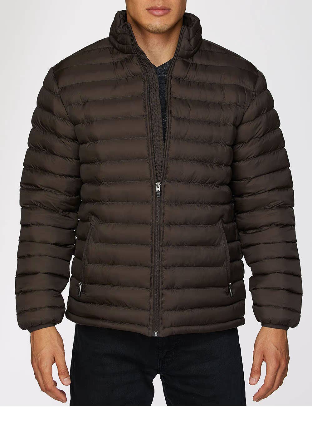 Wholesale Men's Nylon Quilted Jacket with Contrast Lining for your ...