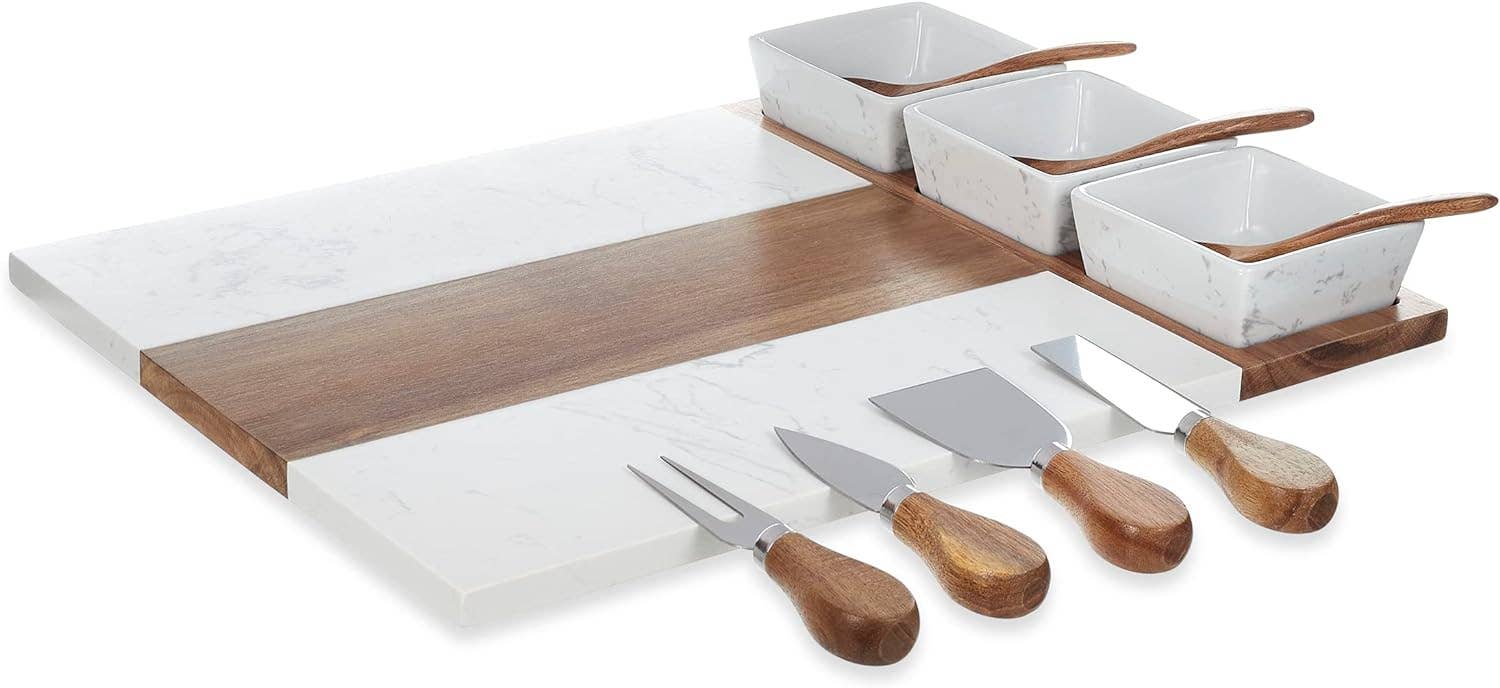 Wholesale 11 piece marble charcuterie board set for your store