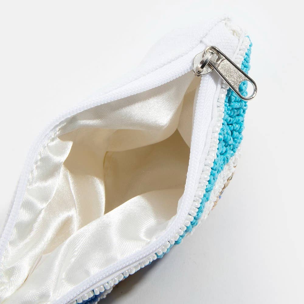 Wholesale Turtles On Beach Seed Beaded Coin Purse for your store - Faire